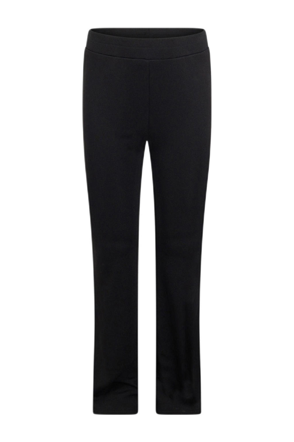 Shoeby rib flared broek zwart | wehkamp