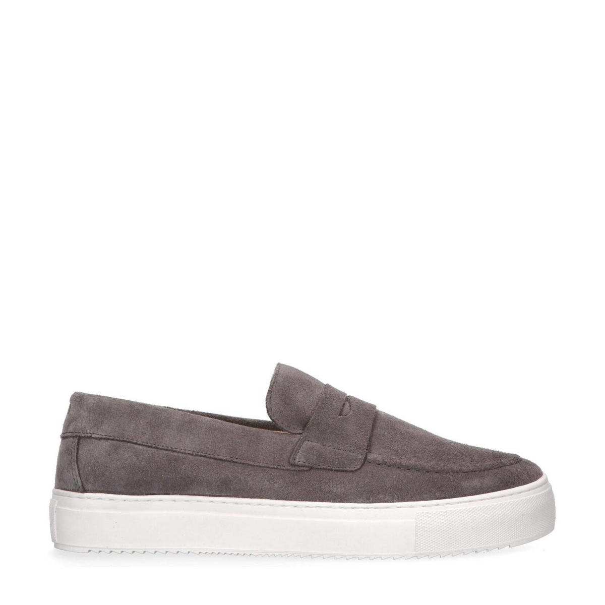 Goosecraft Christian suède loafers grijs | wehkamp