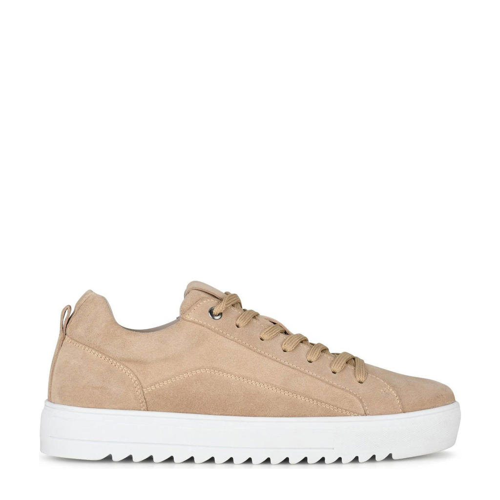 PS Poelman MIKE suède sneakers beige | wehkamp