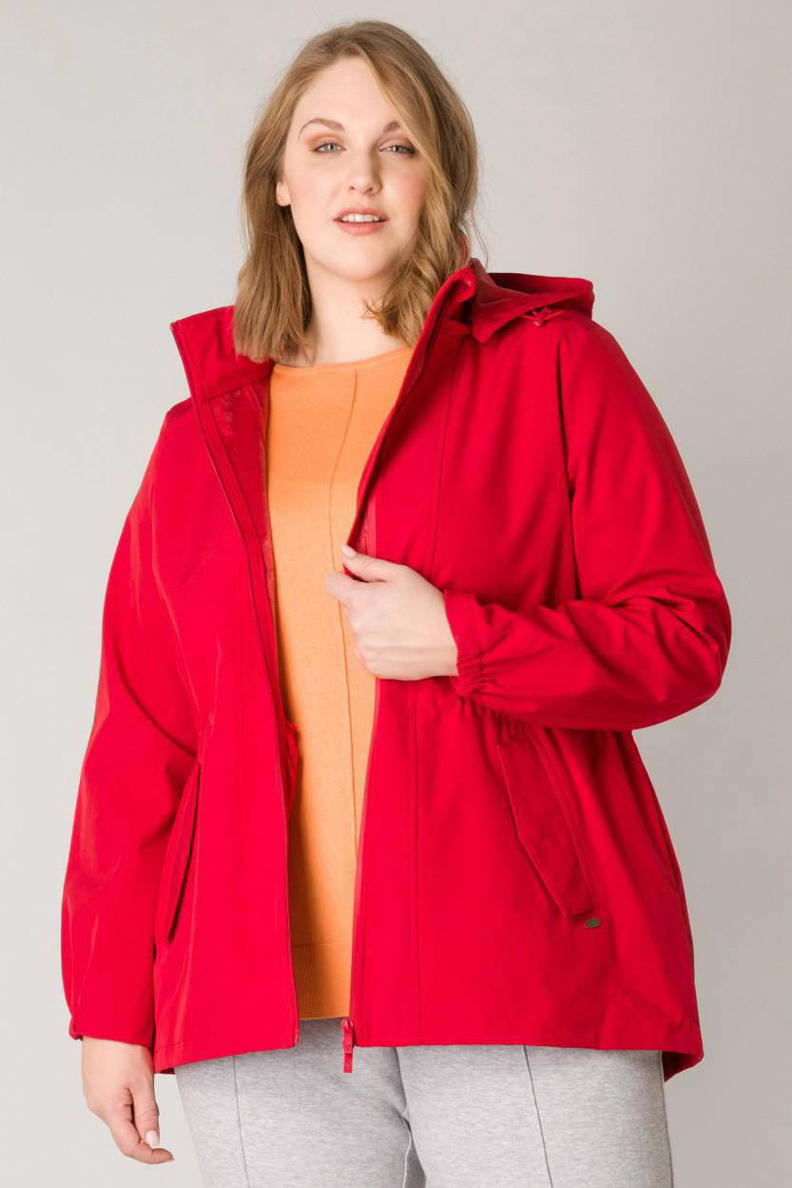 Yesta softshell jas met capuchon rood | wehkamp