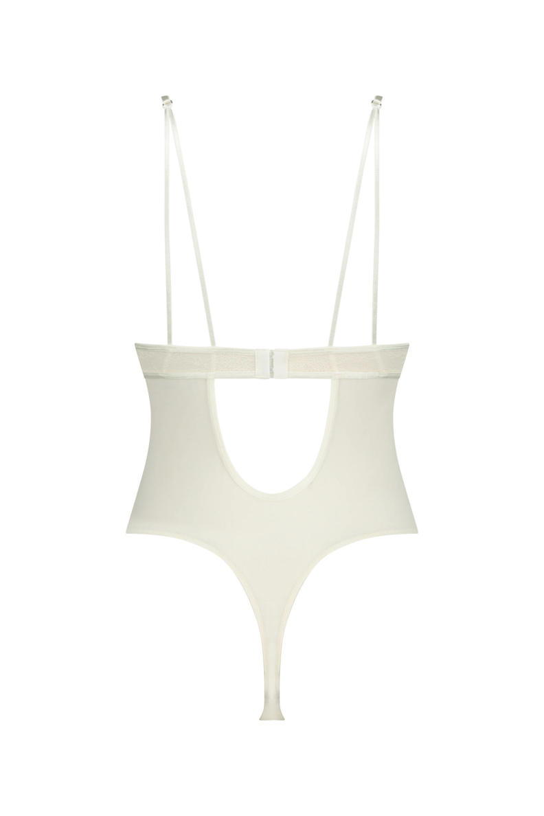 Hunkemöller niet-voorgevormde stringbody met beugel Isabelle wit | wehkamp