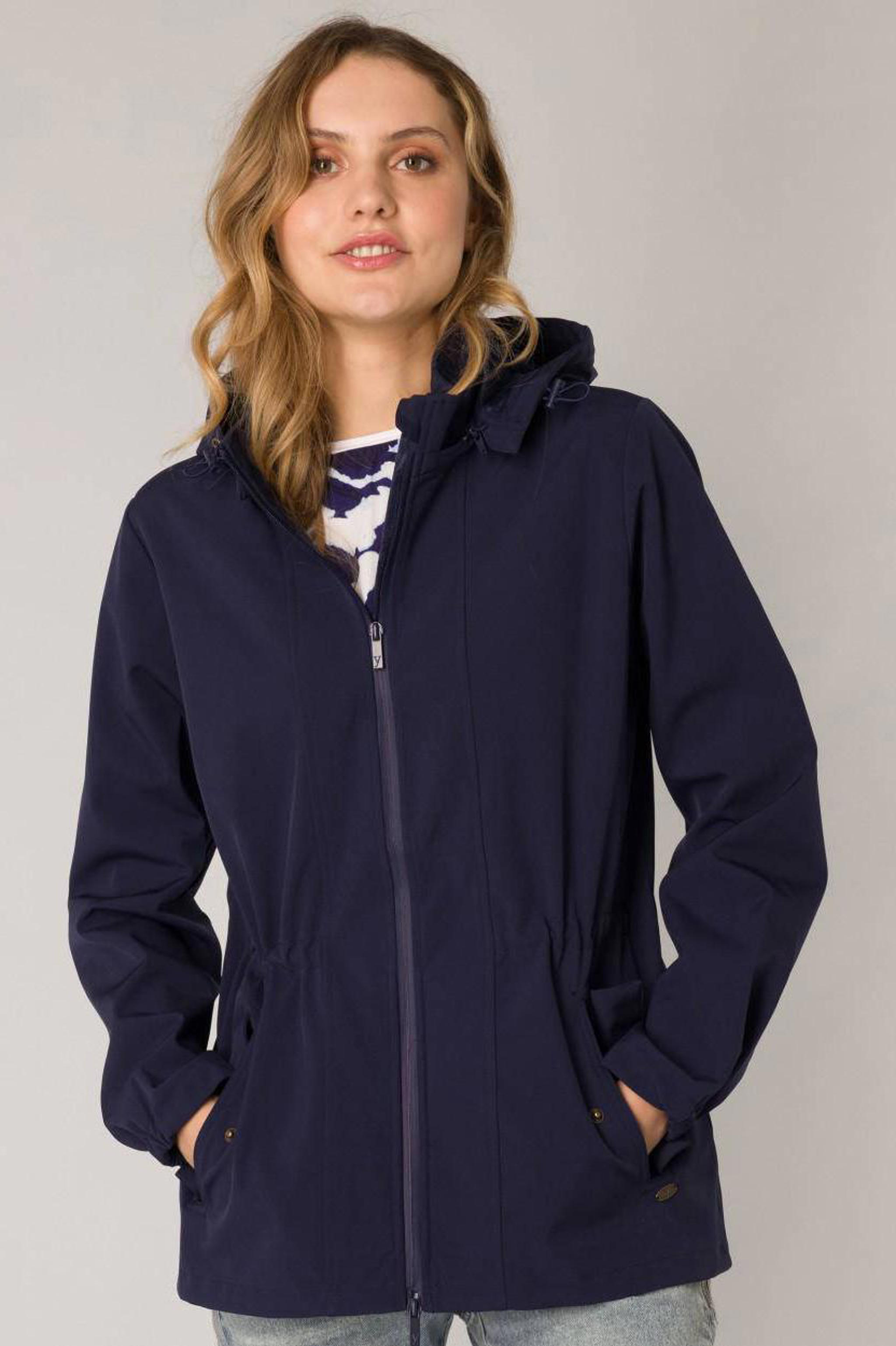 Yest softshell jas met capuchon donkerblauw | wehkamp