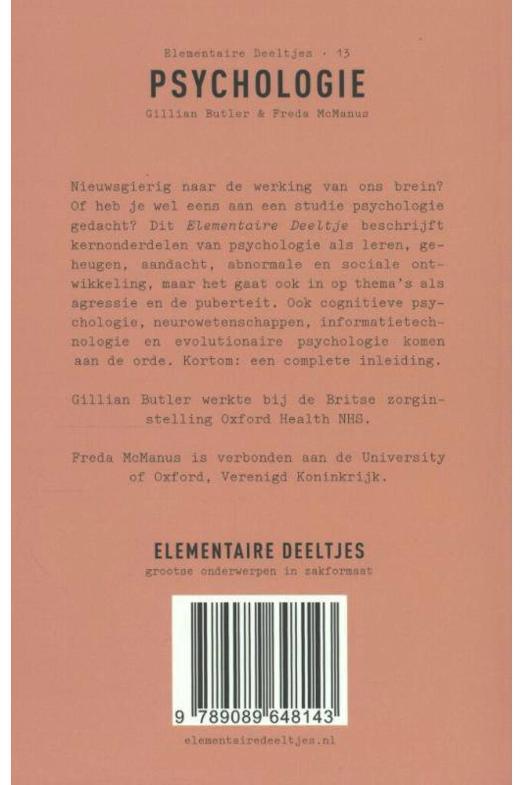 Gillian Butler en Freda McManus Elementaire Deeltjes: Psychologie | wehkamp