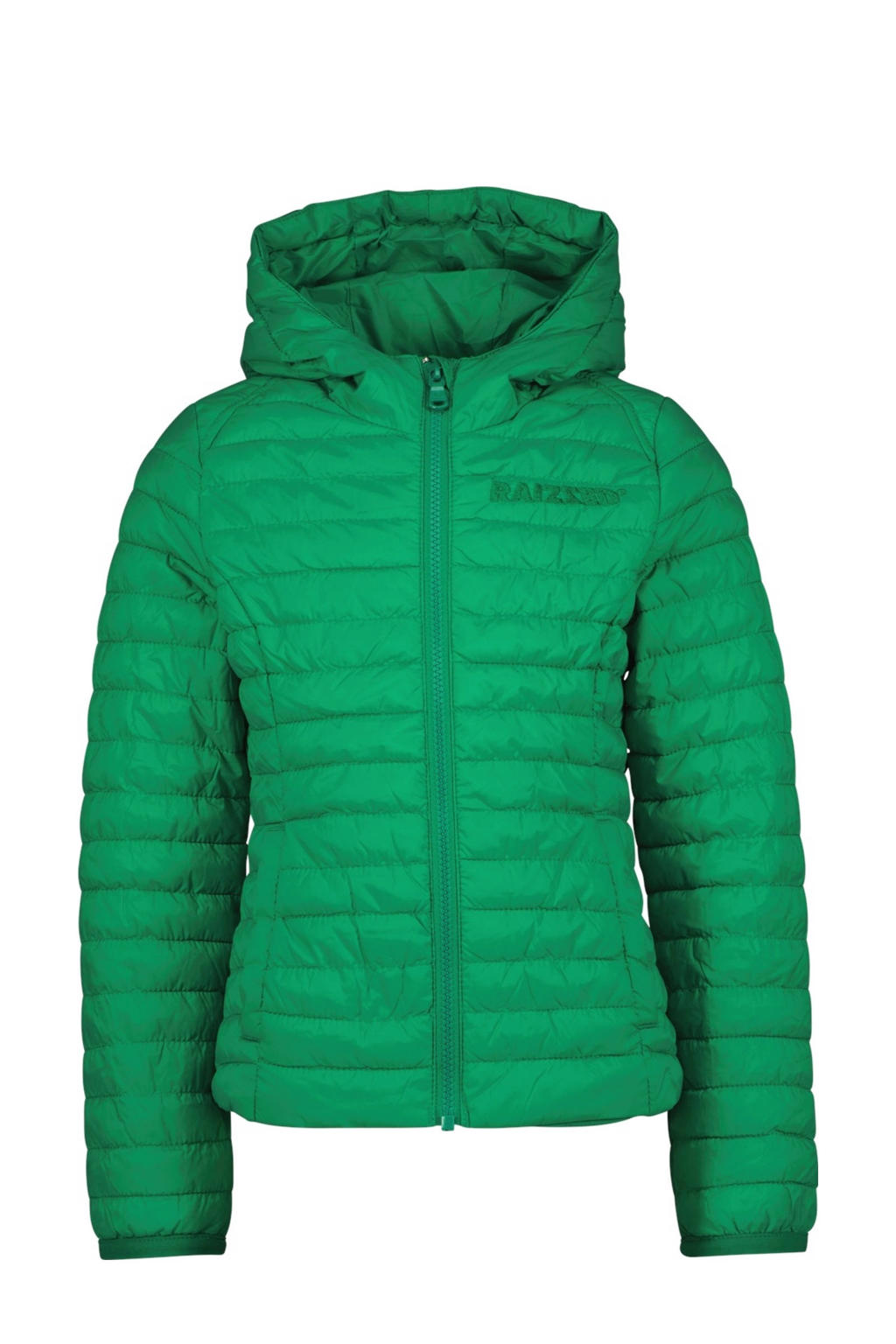 Raizzed gewatteerde zomerjas met logo groen | wehkamp