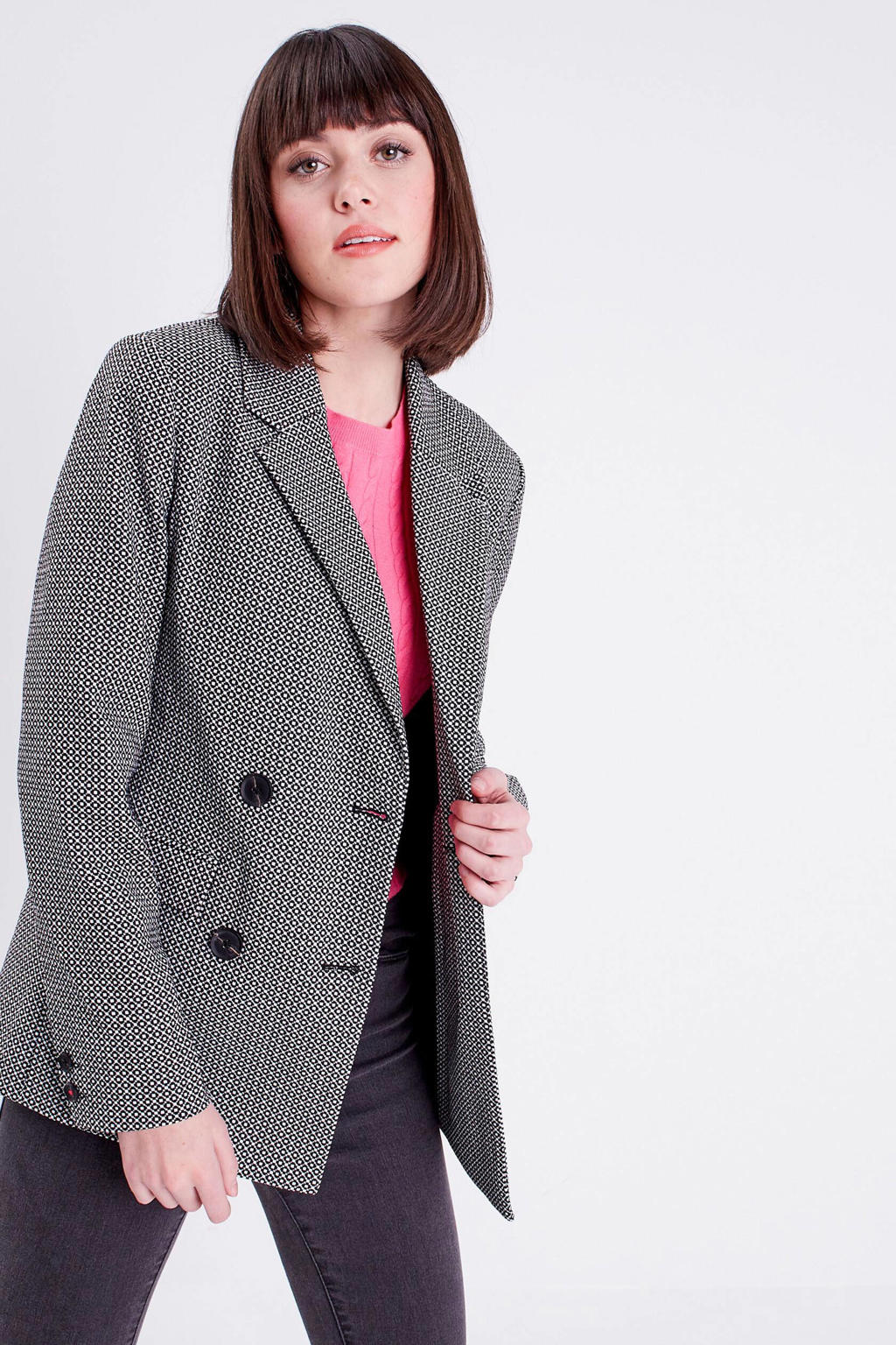 Cache Cache blazer met all over print grijs | wehkamp