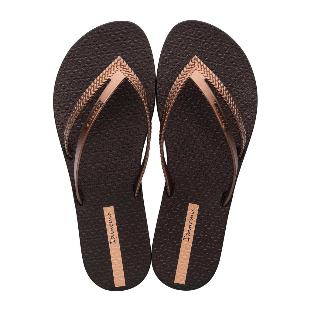 Ipanema Bossa teenslippers bruin/brons | wehkamp