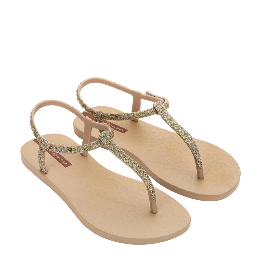 Ipanema glitter sandalen beige | wehkamp