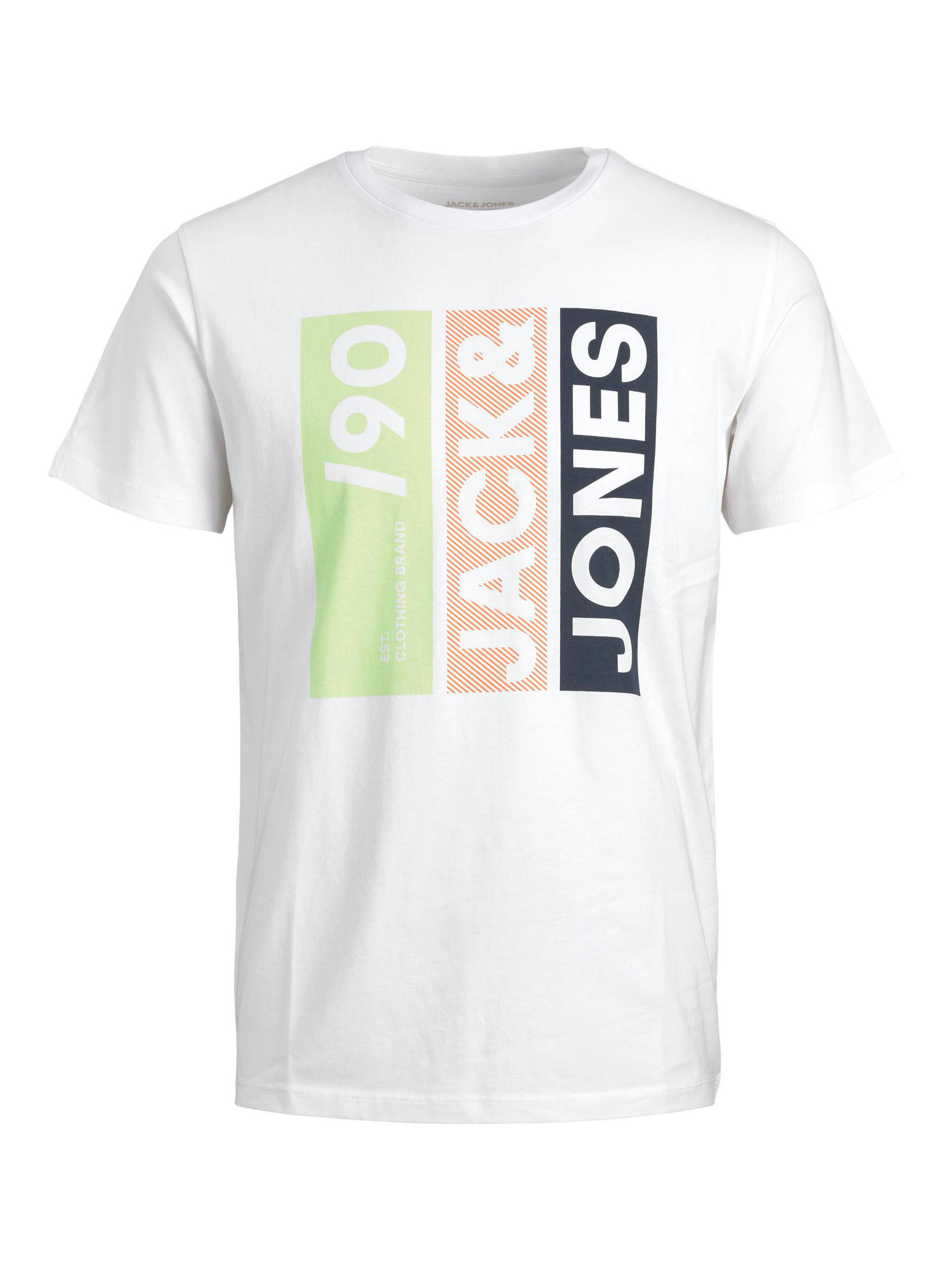JACK & JONES regular fit T-shirt JJJIO met printopdruk wit | wehkamp