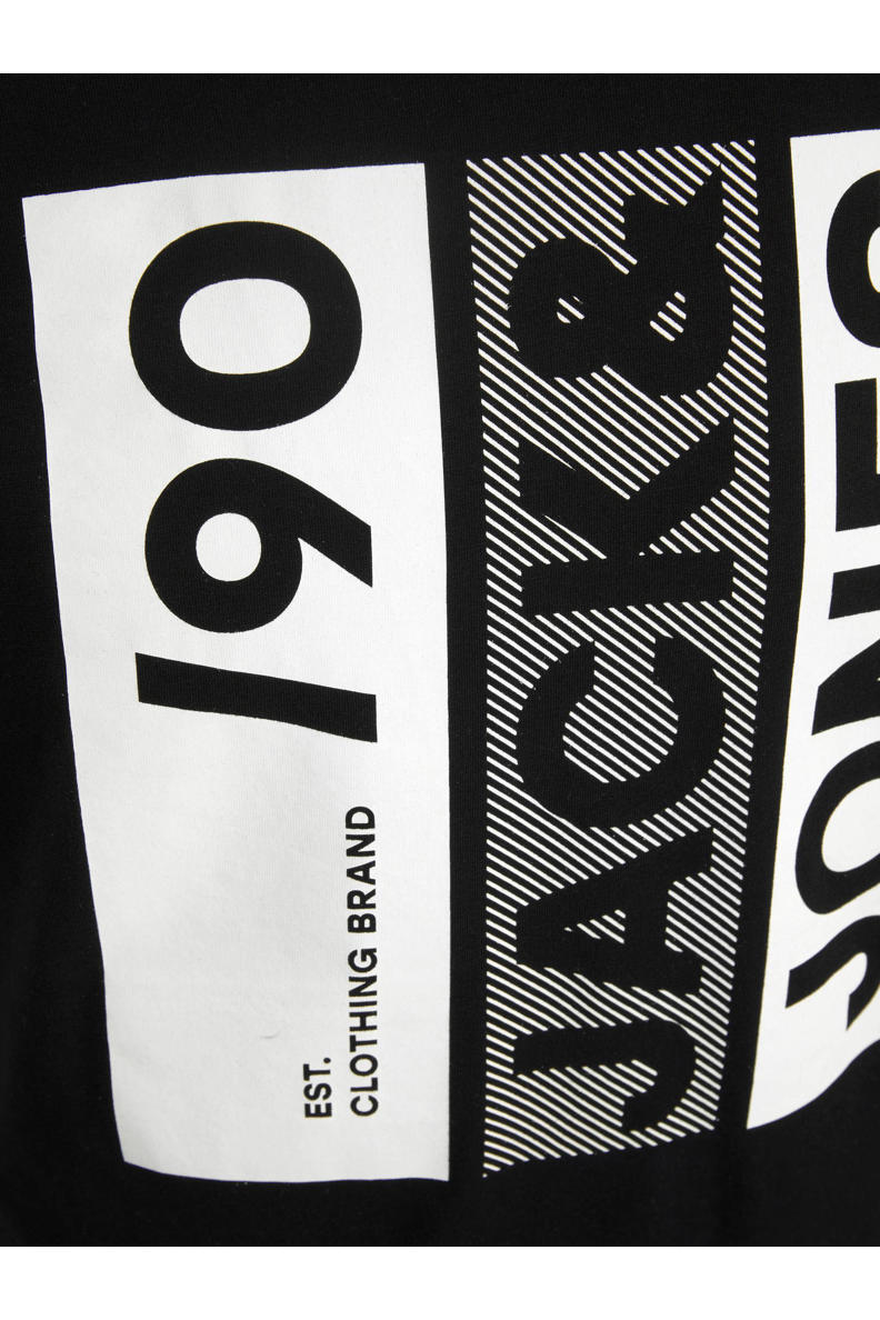 JACK & JONES regular fit T-shirt JJJIO met printopdruk zwart | wehkamp