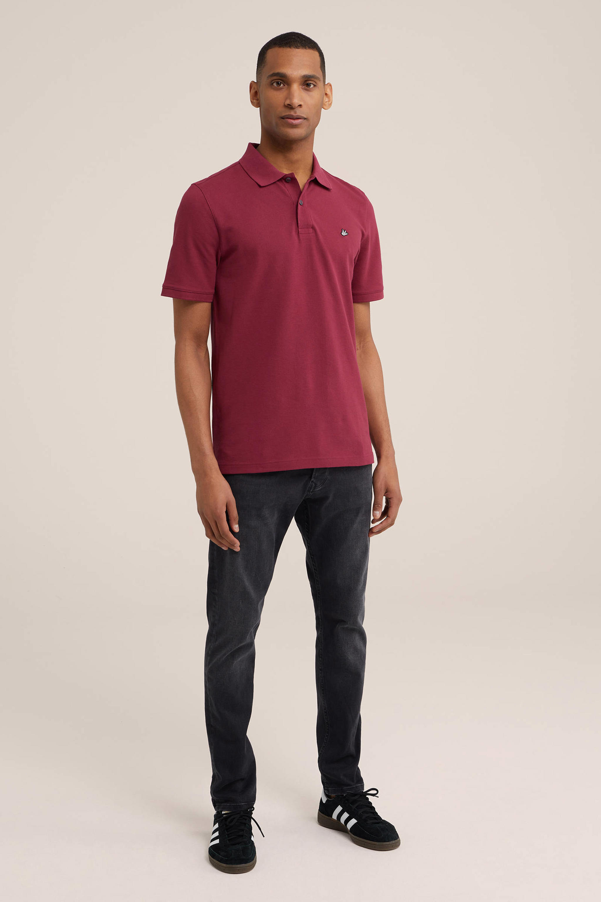 WE Fashion slim fit polo dark grape | wehkamp