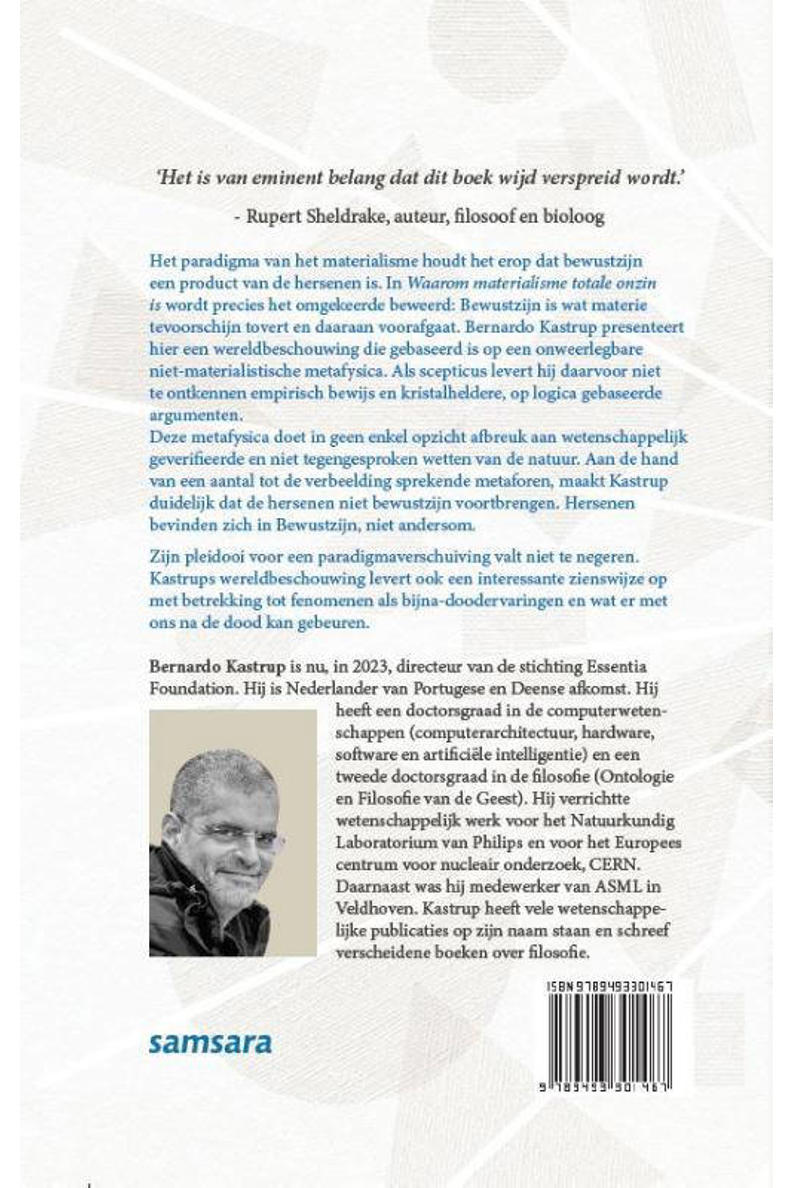 Bernardo Kastrup Waarom materialisme totale onzin is | wehkamp