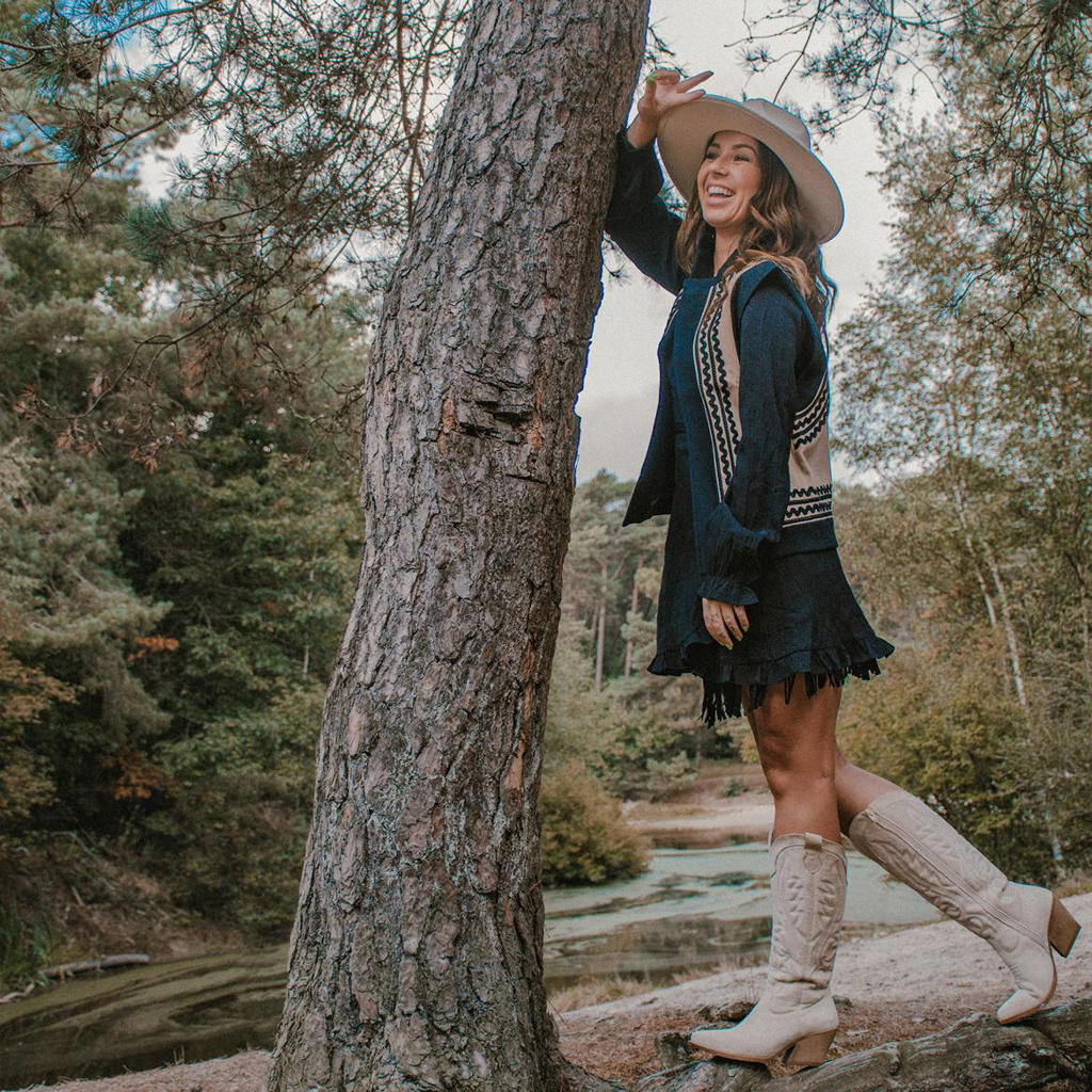 POSH by Poelman Jill cowboylaarzen lichtbeige | wehkamp