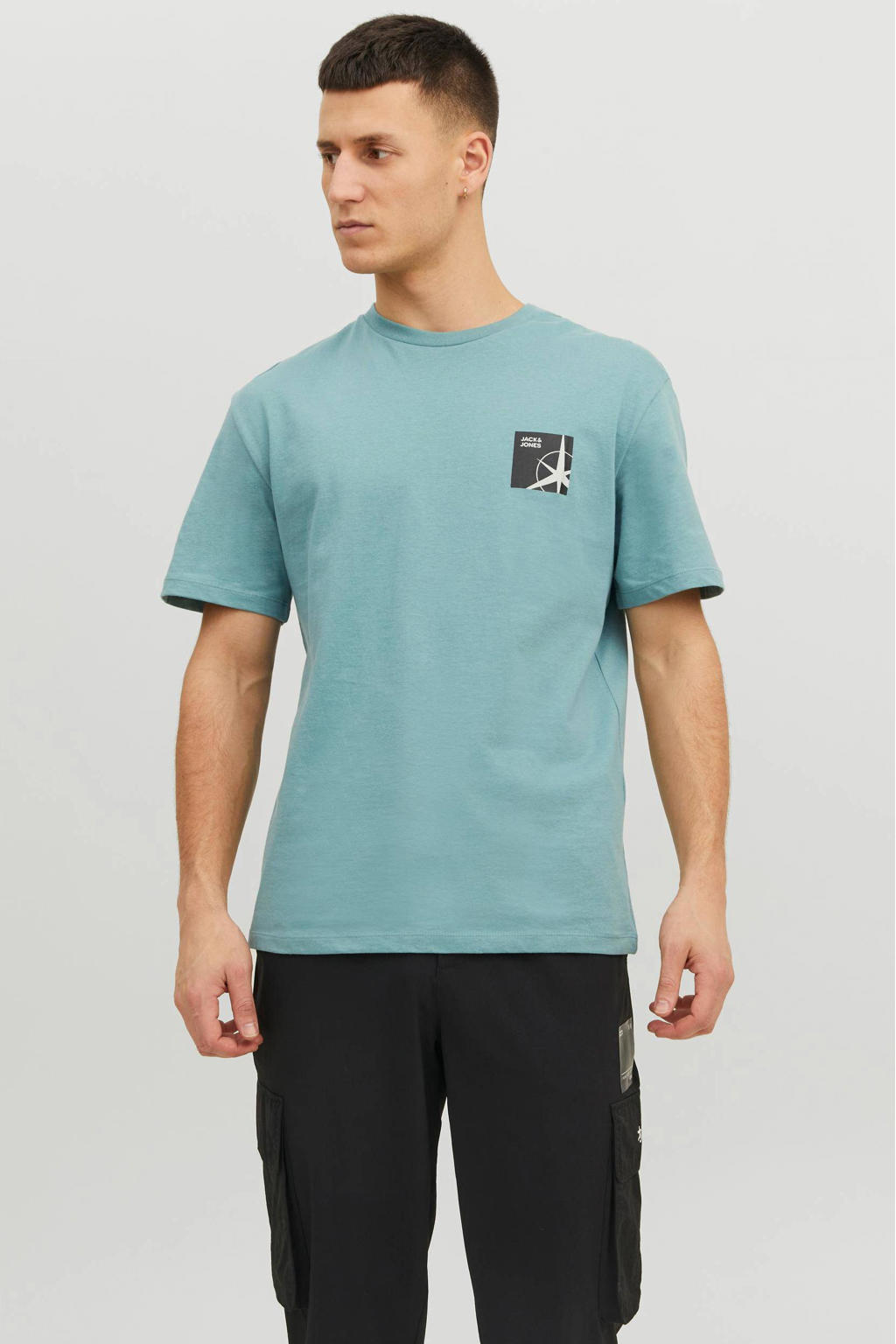 JACK & JONES CORE T-shirt JCOFILO met backprint groen | wehkamp