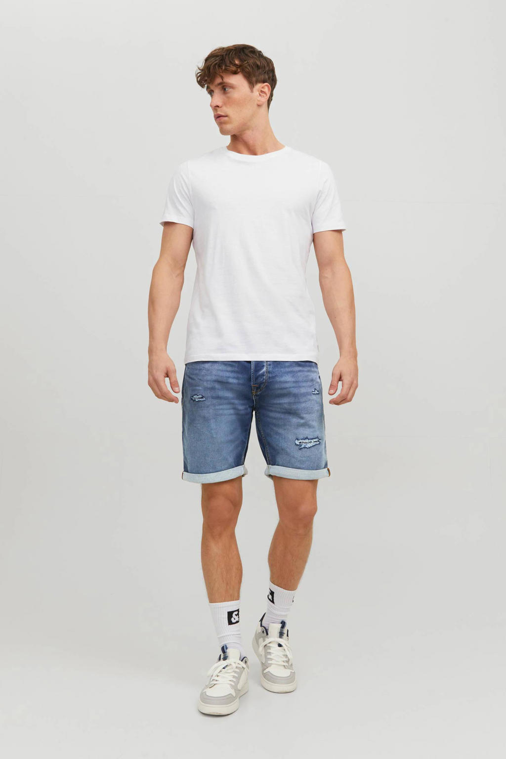 JACK & JONES JEANS INTELLIGENCE regular fit short JJIRICK JJICON blue denim | wehkamp