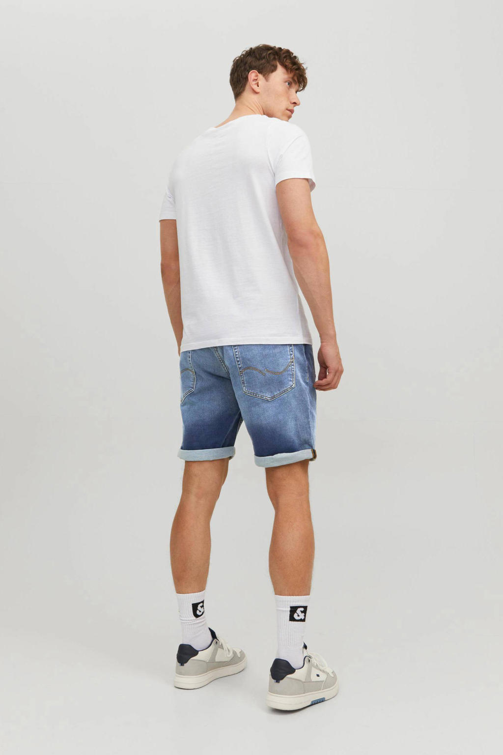 JACK & JONES JEANS INTELLIGENCE regular fit short JJIRICK JJICON blue denim | wehkamp