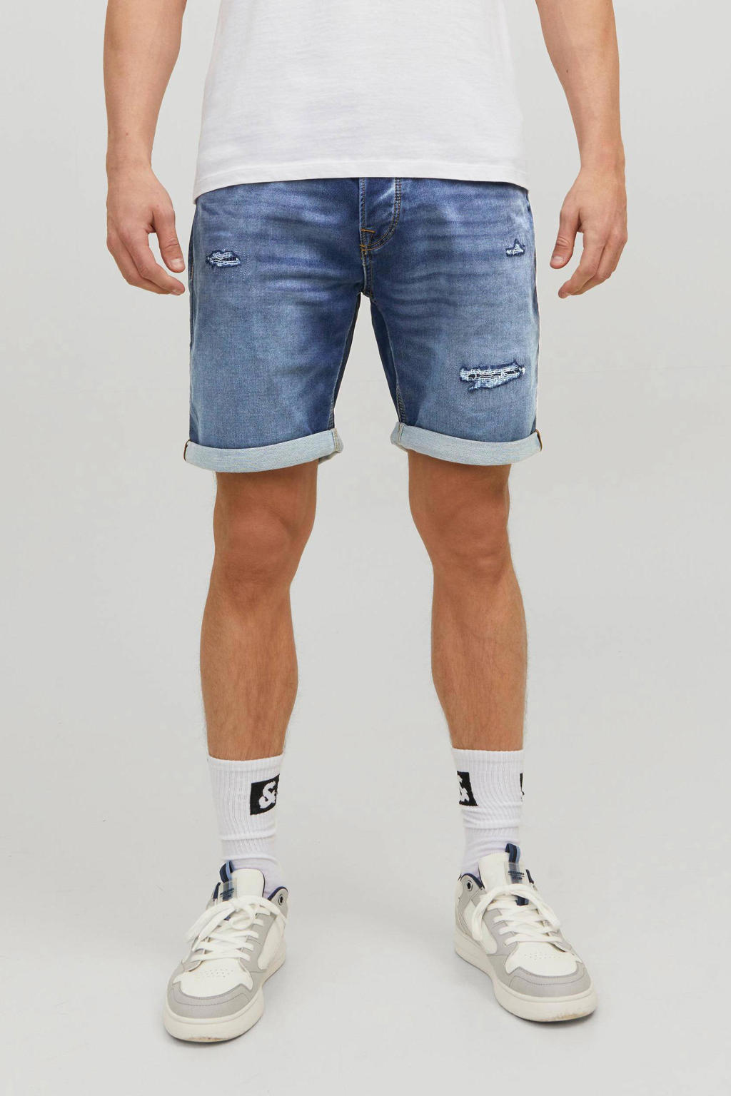 JACK & JONES JEANS INTELLIGENCE regular fit short JJIRICK JJICON blue denim | wehkamp