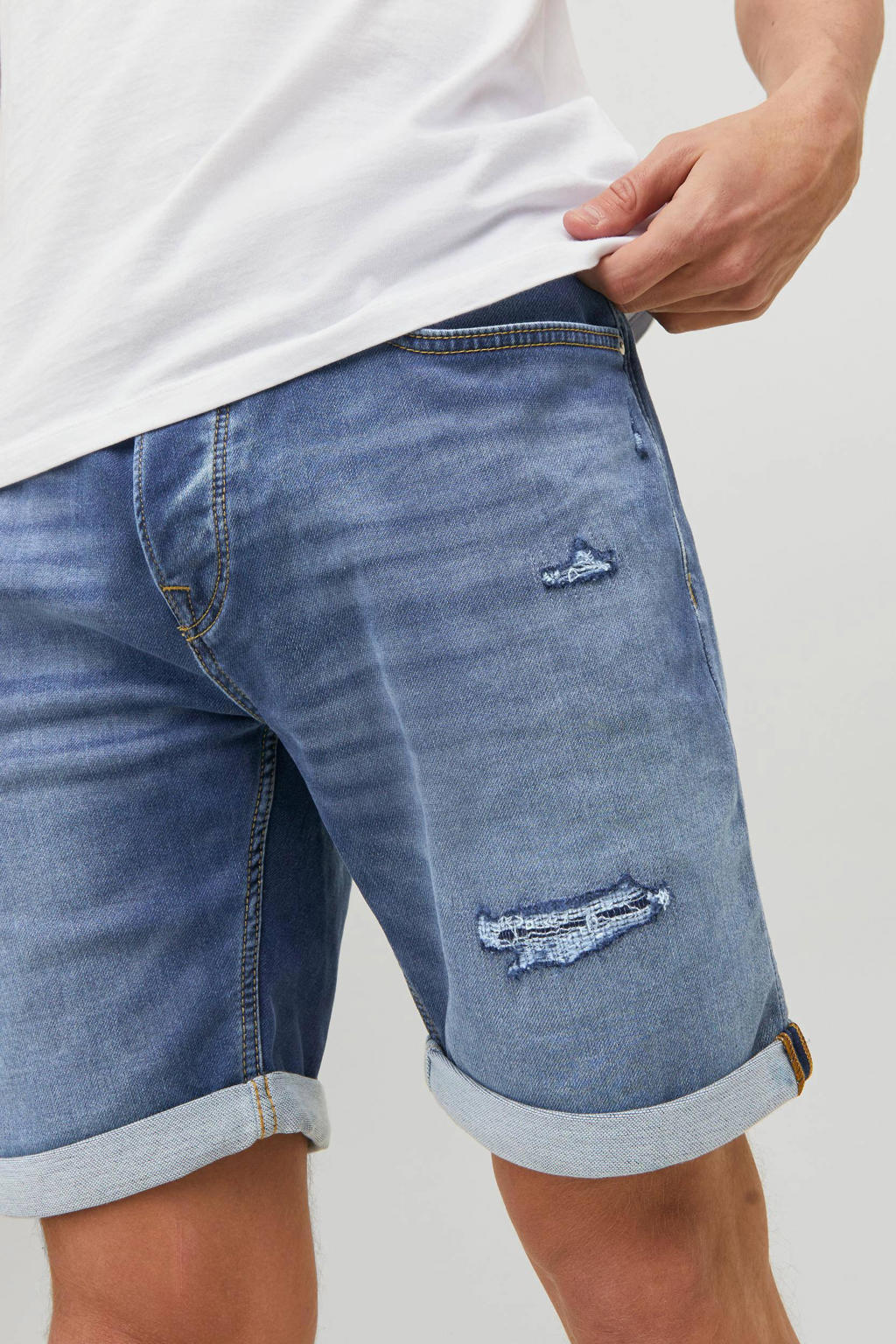 JACK & JONES JEANS INTELLIGENCE regular fit short JJIRICK JJICON blue denim | wehkamp