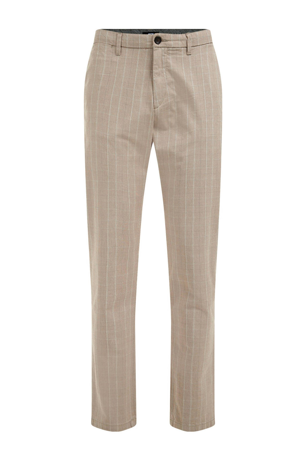 WE Fashion gestreepte slim fit broek faded teak | wehkamp