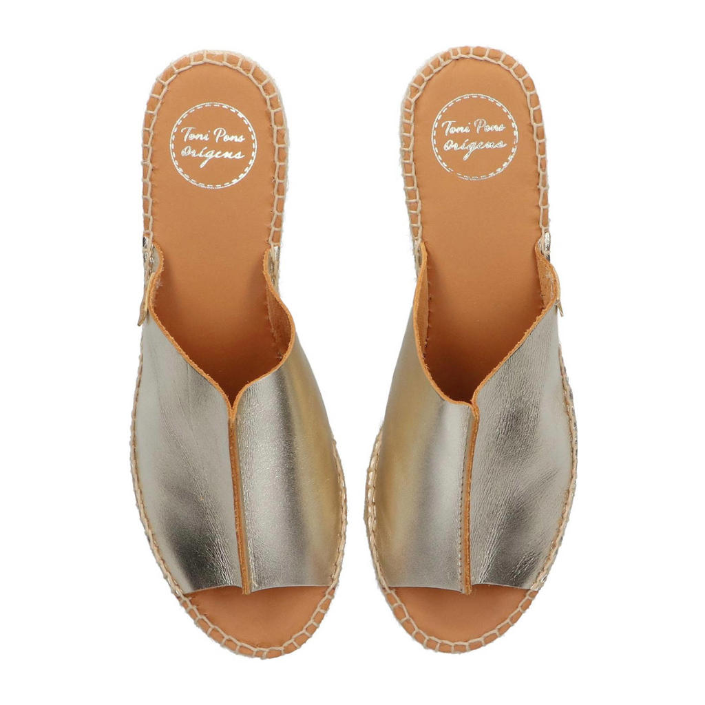 Toni Pons Ivonne leren muiltjes zilver metallic | wehkamp