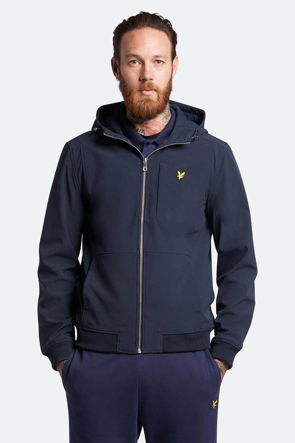 Lyle & Scott softshell jas dark navy | wehkamp
