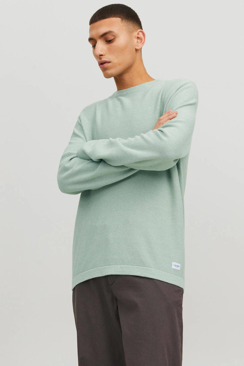 JACK & JONES ESSENTIALS trui granite green | wehkamp