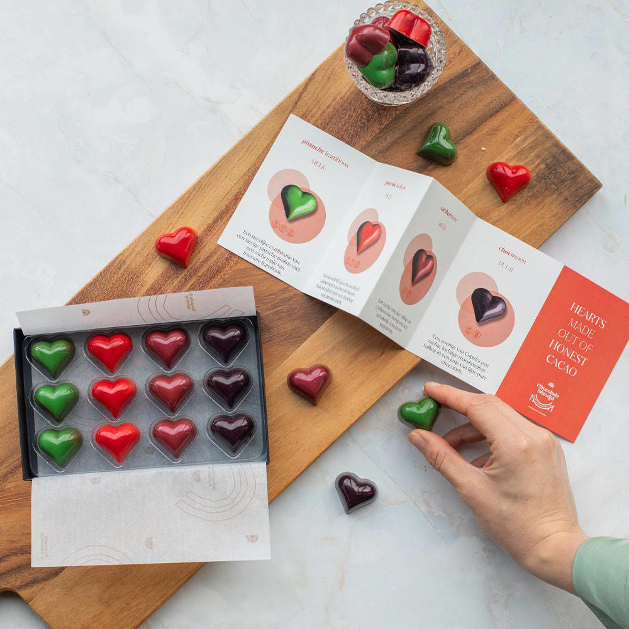 Chocoladebezorgd bonbons Hartjes (12 stuks) | wehkamp