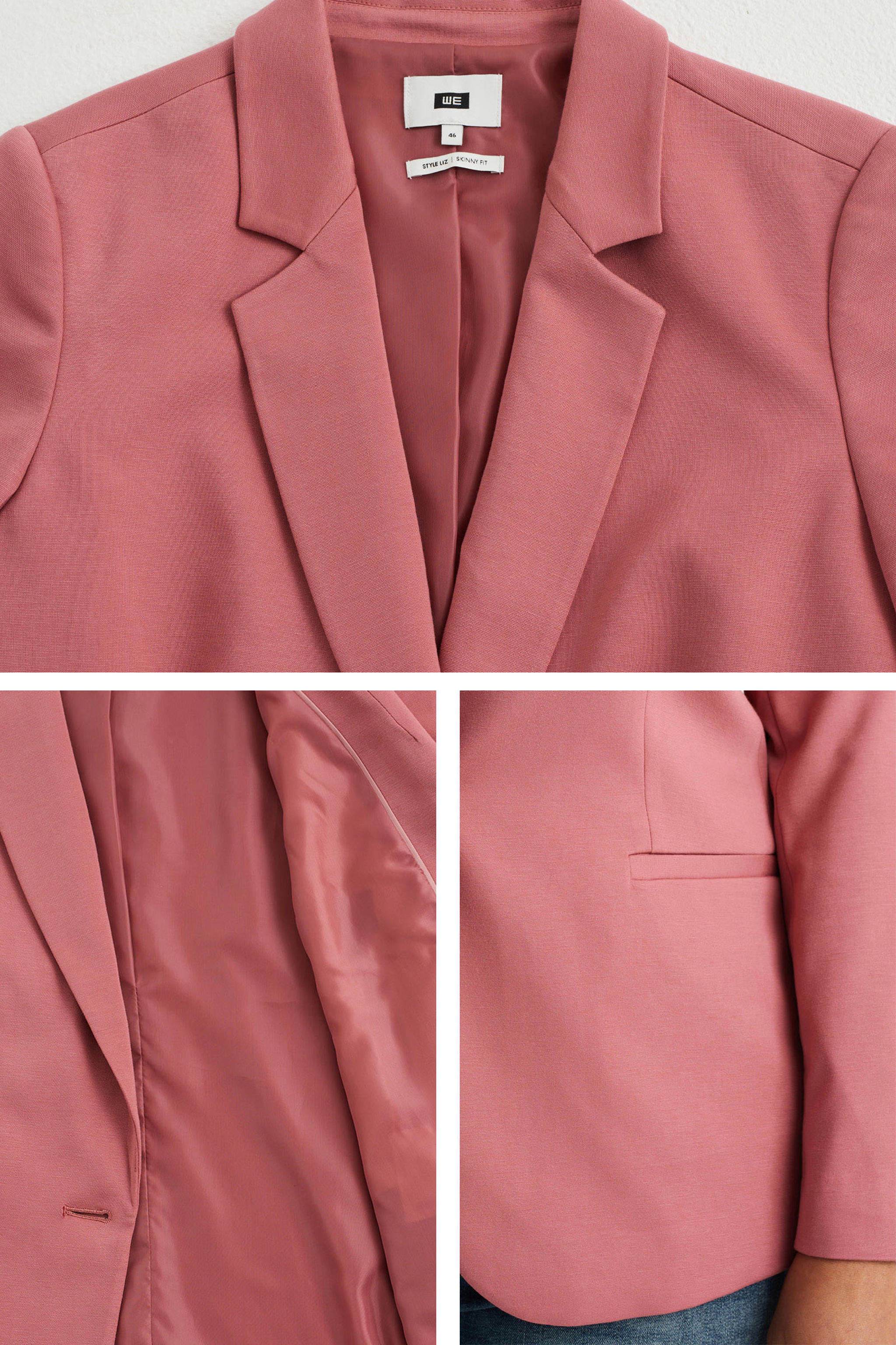 WE Fashion Curve getailleerde blazer roze | wehkamp