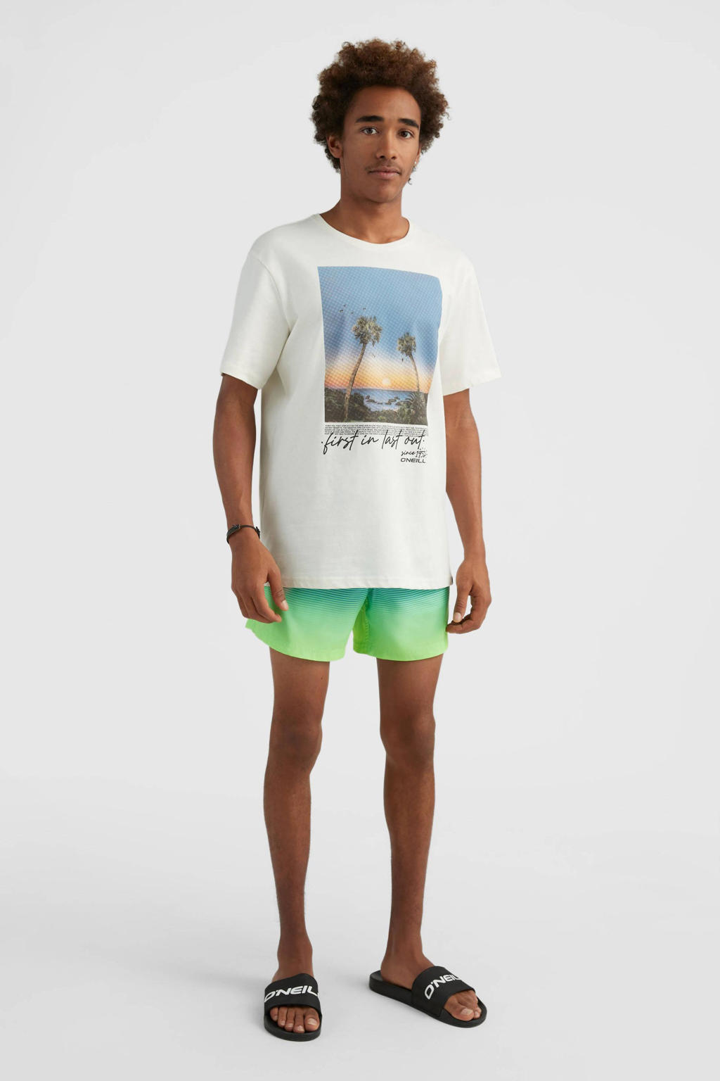 O'Neill regular fit T-shirt Loren met printopdruk wit | wehkamp