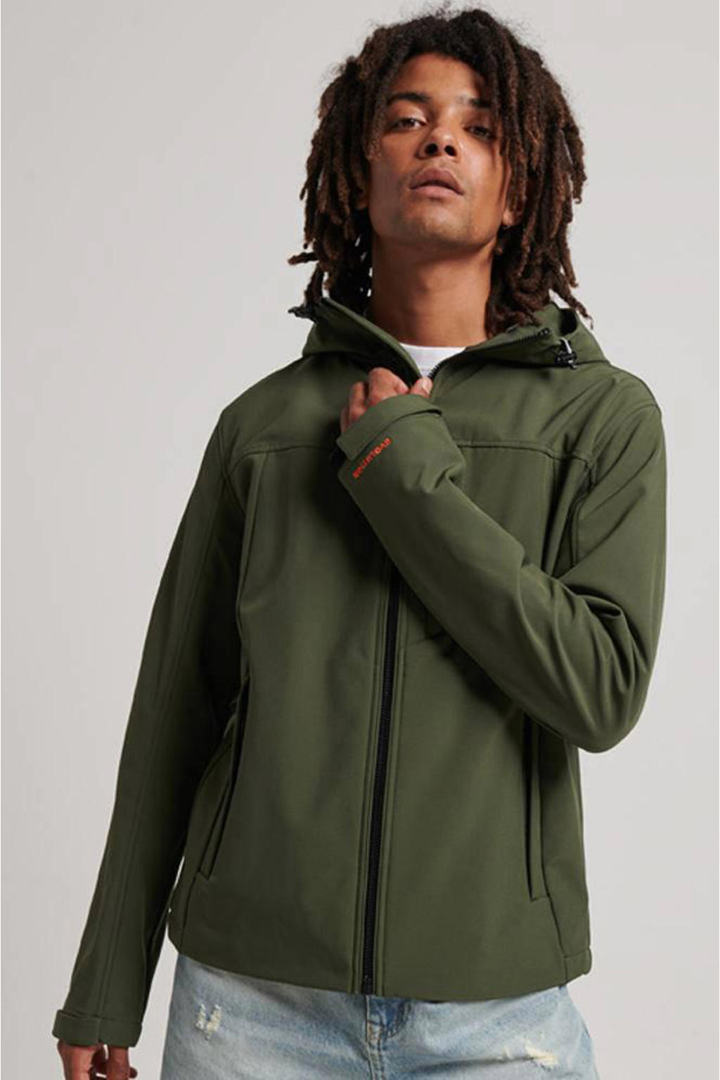 Superdry CODE Trekker softshell jas dark moss | wehkamp