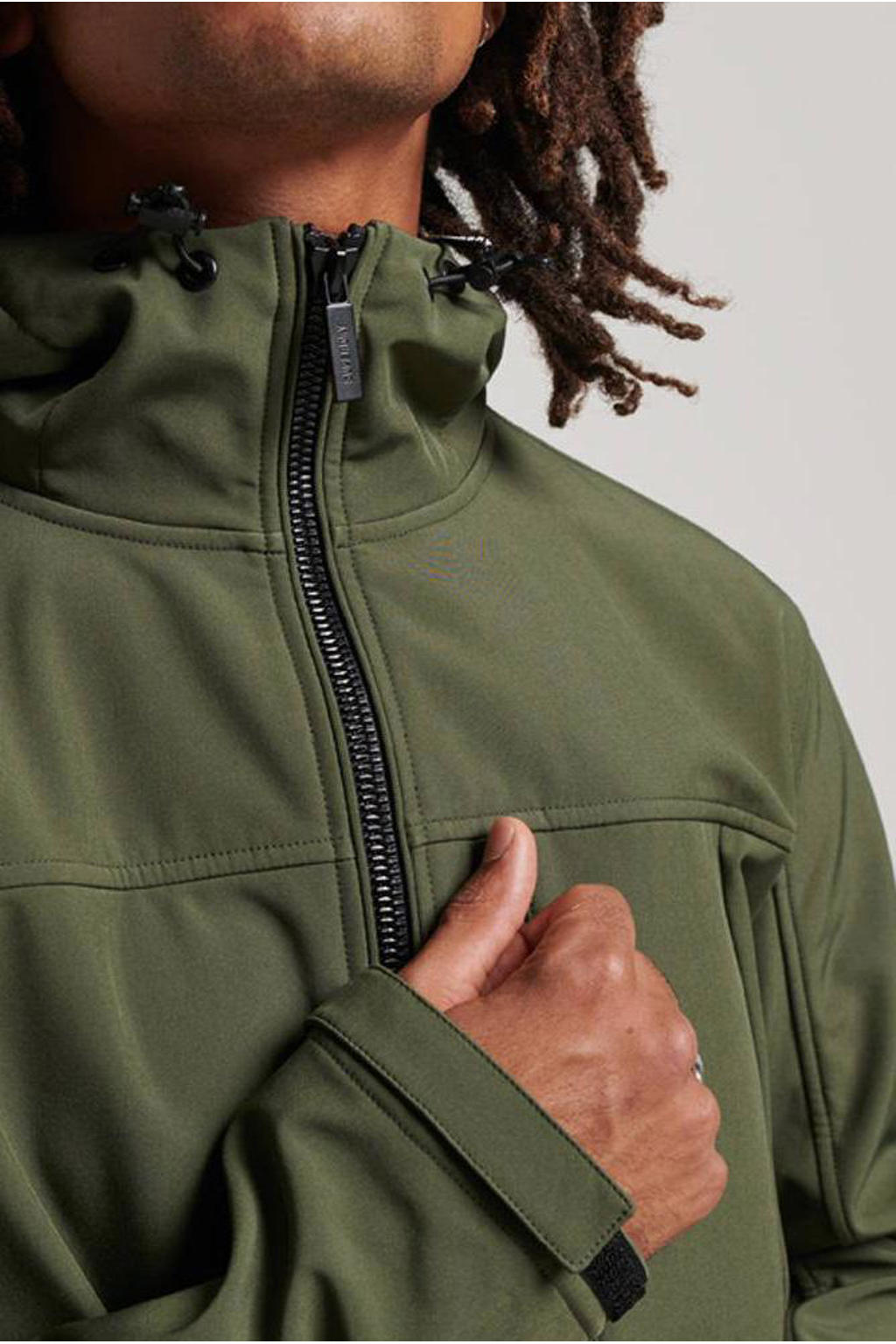Superdry CODE Trekker softshell jas dark moss | wehkamp