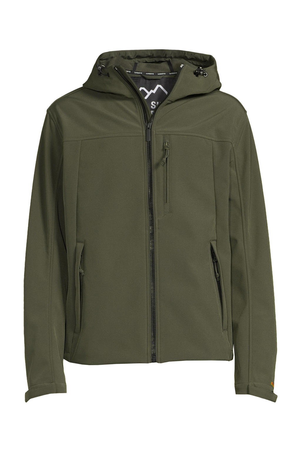 Superdry CODE Trekker softshell jas dark moss | wehkamp