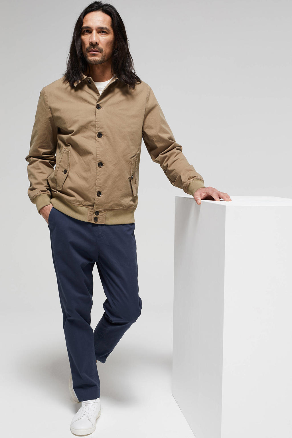 Van Gils bomberjack green grey | wehkamp