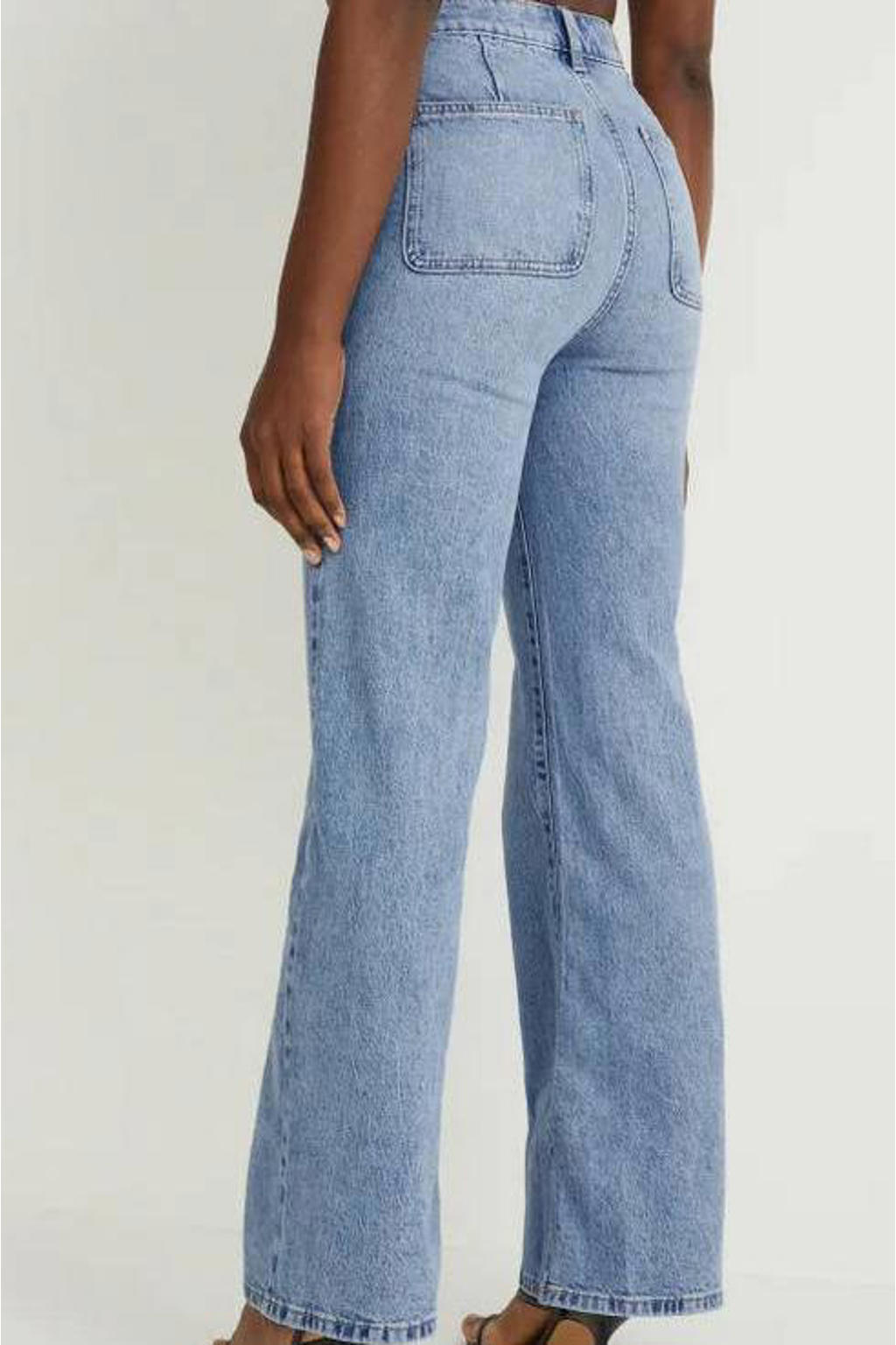 C&A Clockhouse high waist loose fit jeans light blue denim | wehkamp