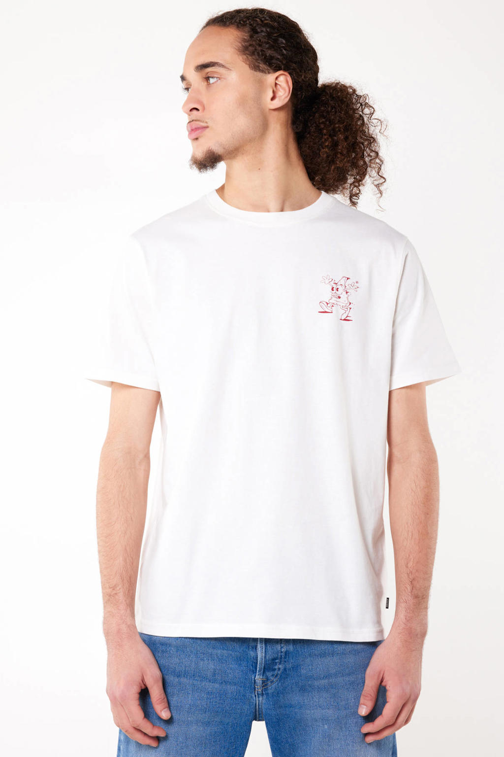 America Today regular fit T-shirt met backprint off white | wehkamp