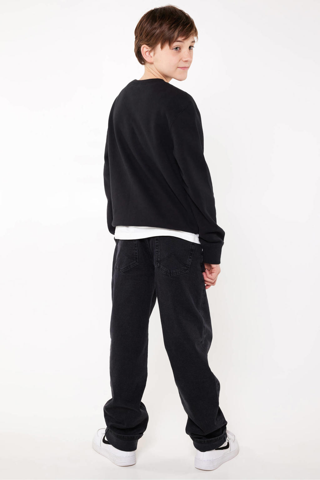 America Today sweater Seth crew Jr met printopdruk zwart | wehkamp