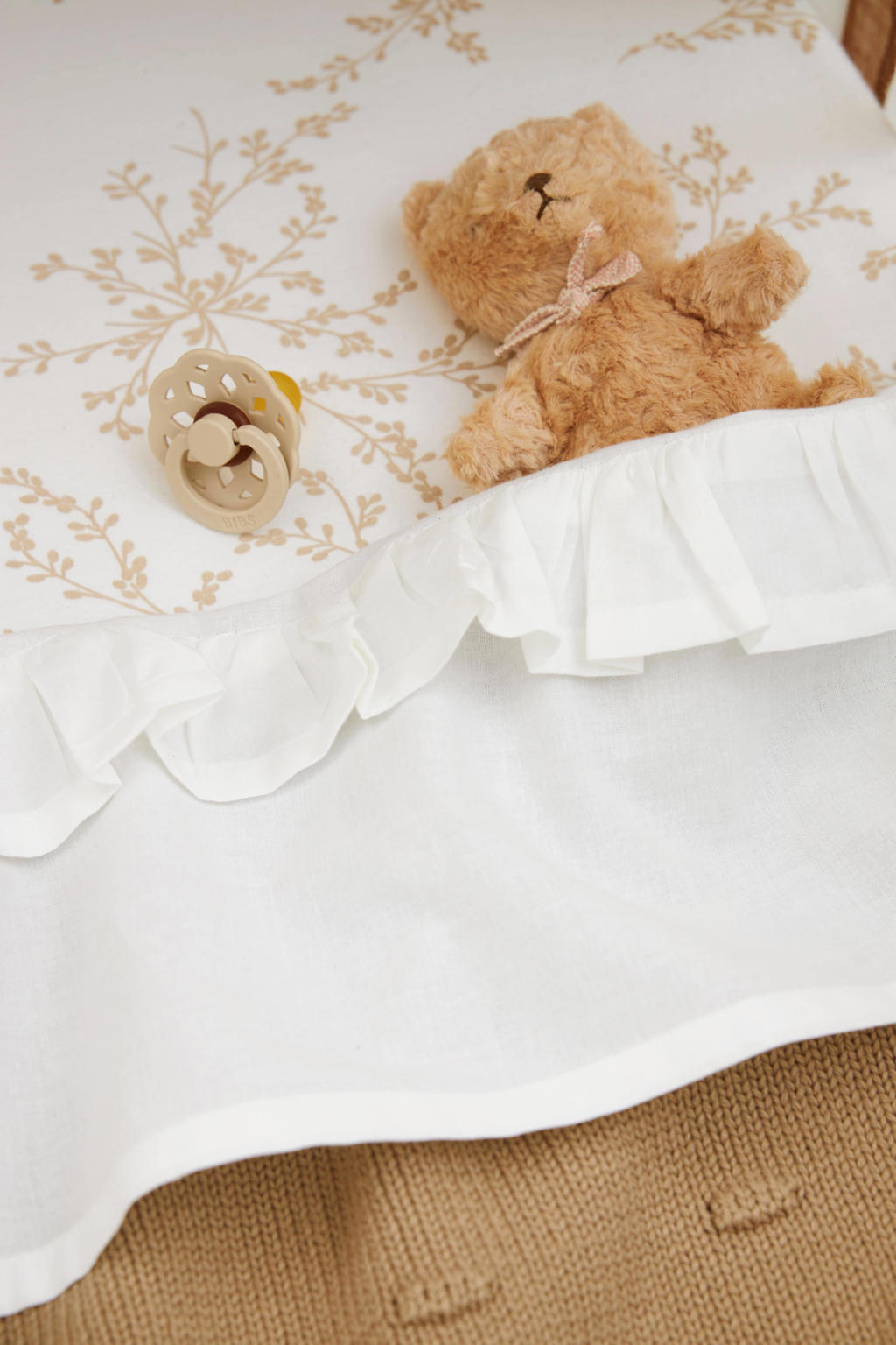 Meyco baby ledikantlaken Ruffle 100x150 White | wehkamp