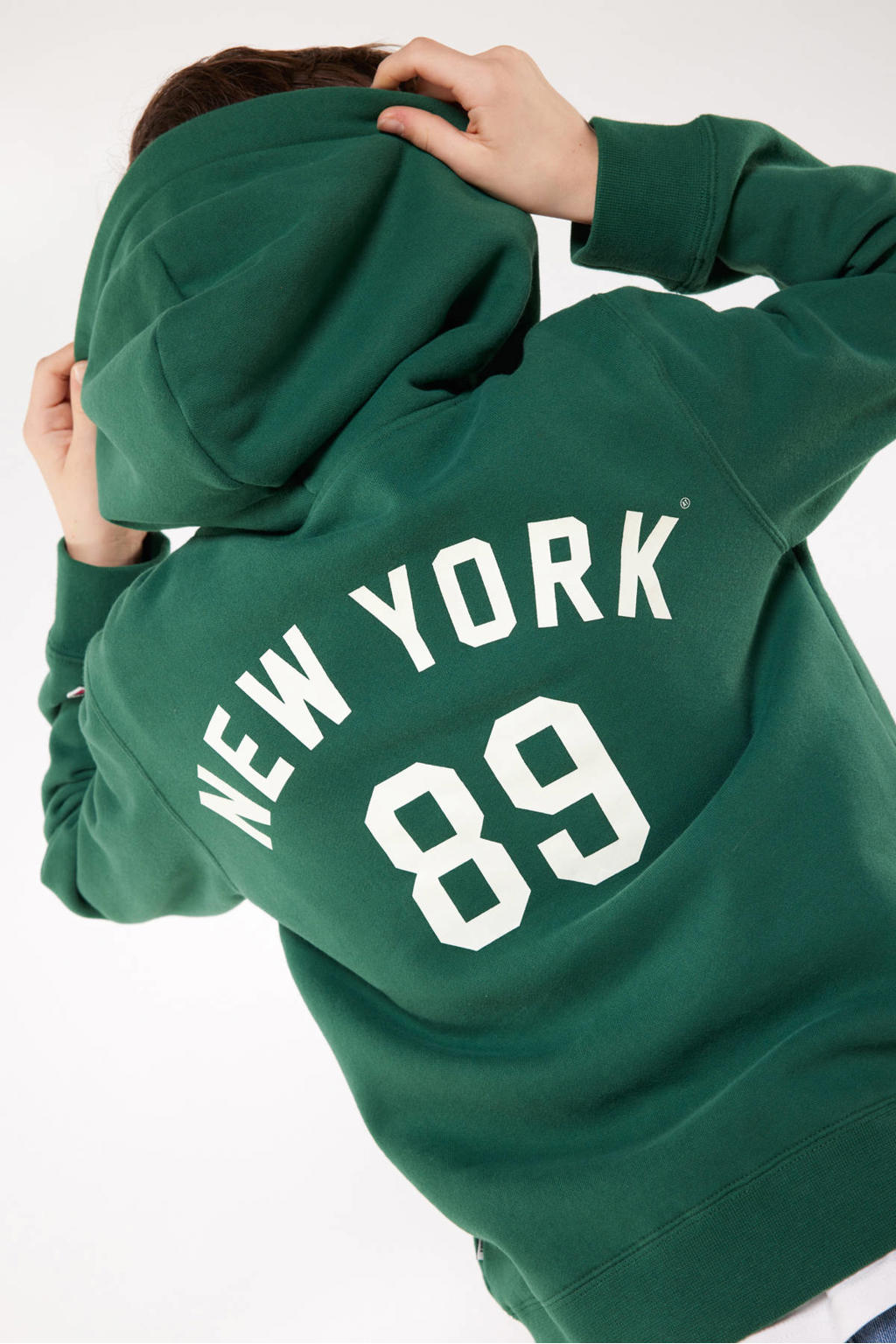 America Today hoodie Seth hood Jr met backprint groen | wehkamp