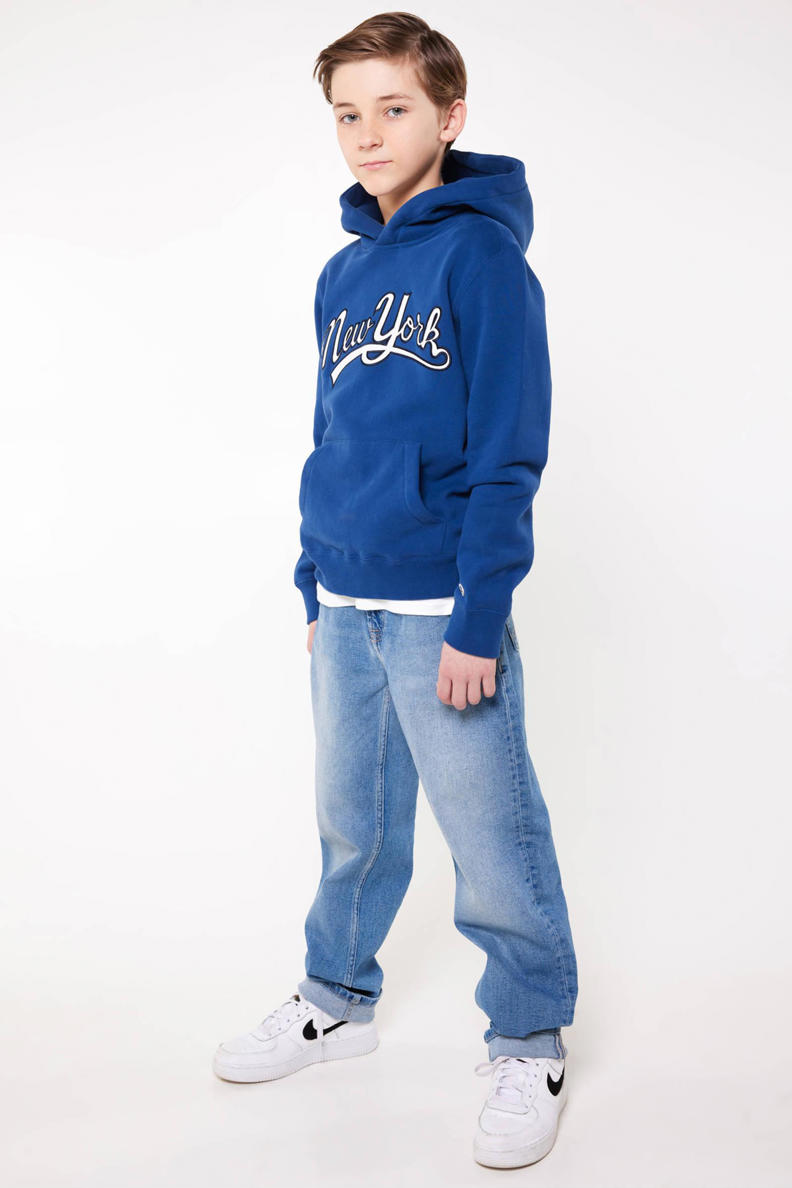 America Today hoodie Seth hood Jr met printopdruk blauw | wehkamp