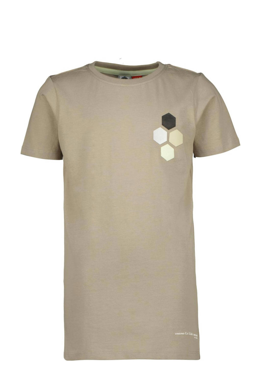 Vingino T-shirt Hex met logo bruin | wehkamp
