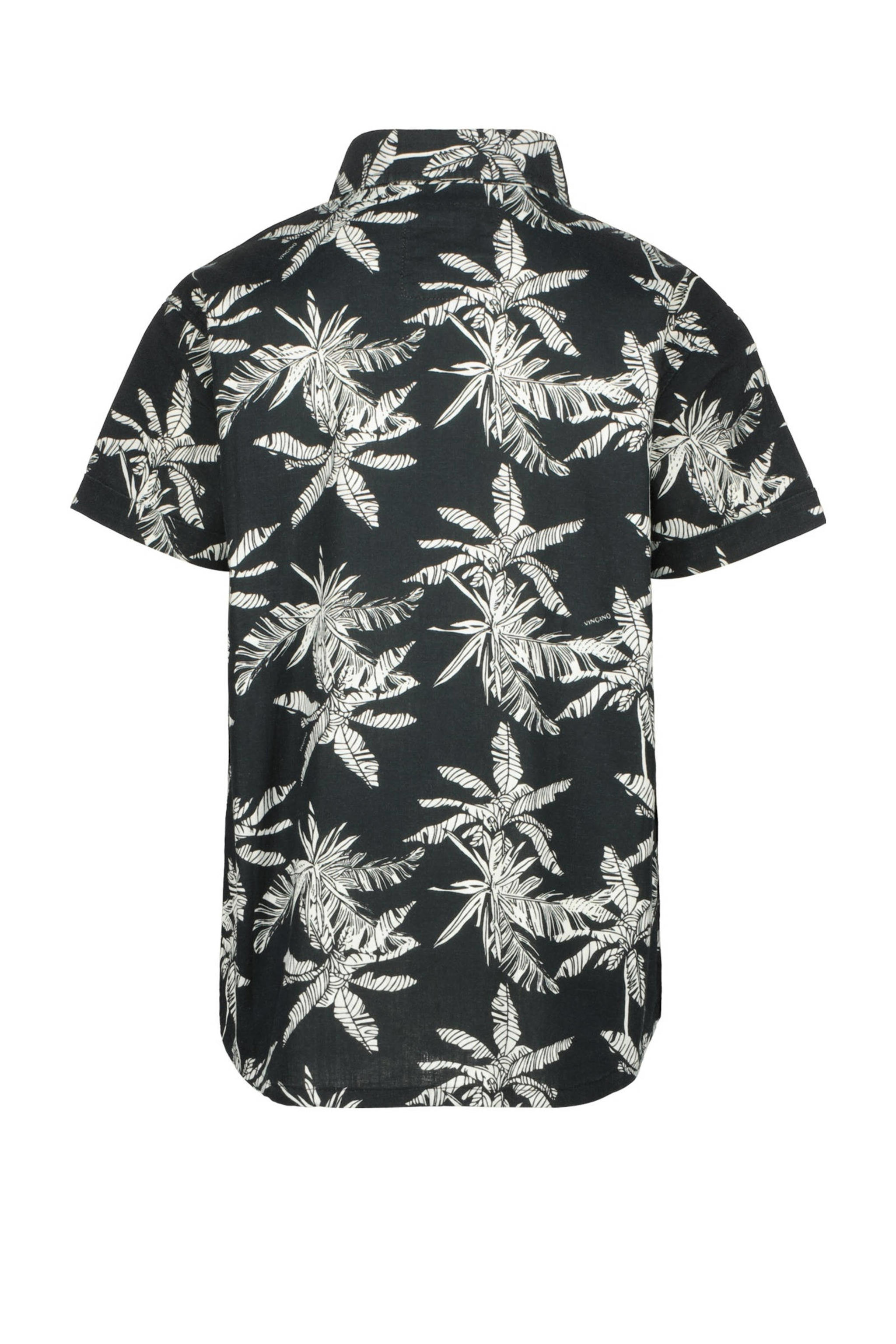 Vingino gebloemd overhemd Lavinio zwart/beige | wehkamp