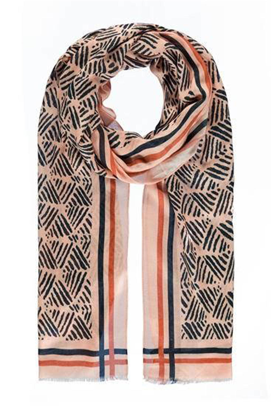 Expresso sjaal met all-over print oudroze | wehkamp