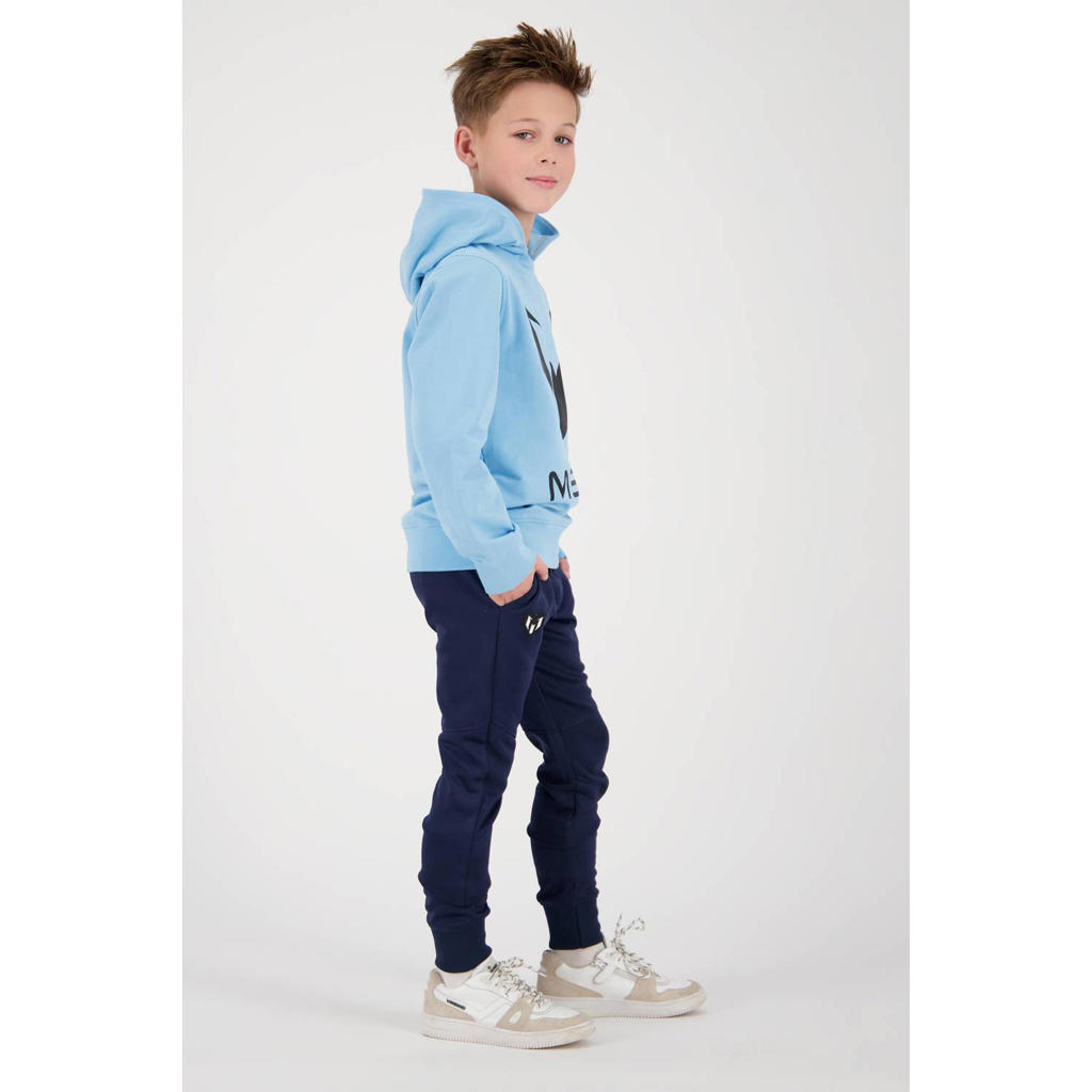Vingino x Messi hoodie met logo lichtblauw | wehkamp