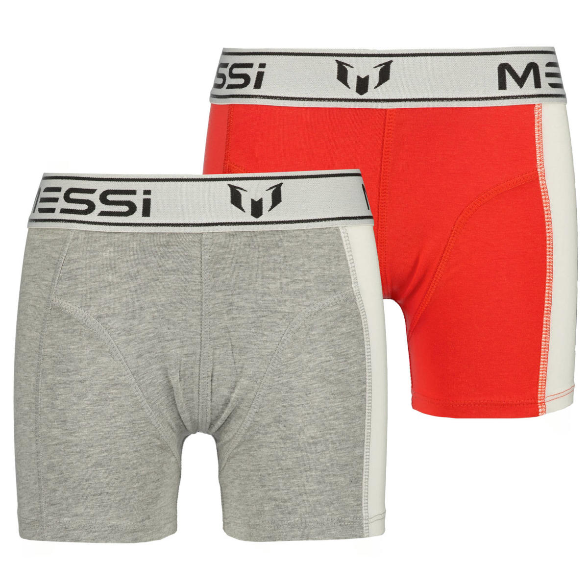 Vingino x Messi boxershort - set van 2 rood/grijs | wehkamp