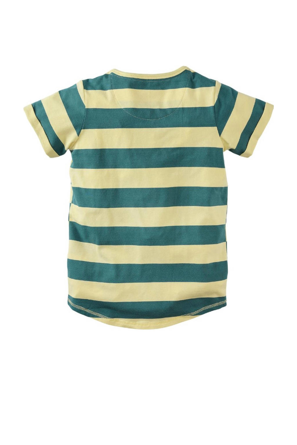 Z8 gestreept T-shirt Boet groen/geel | wehkamp
