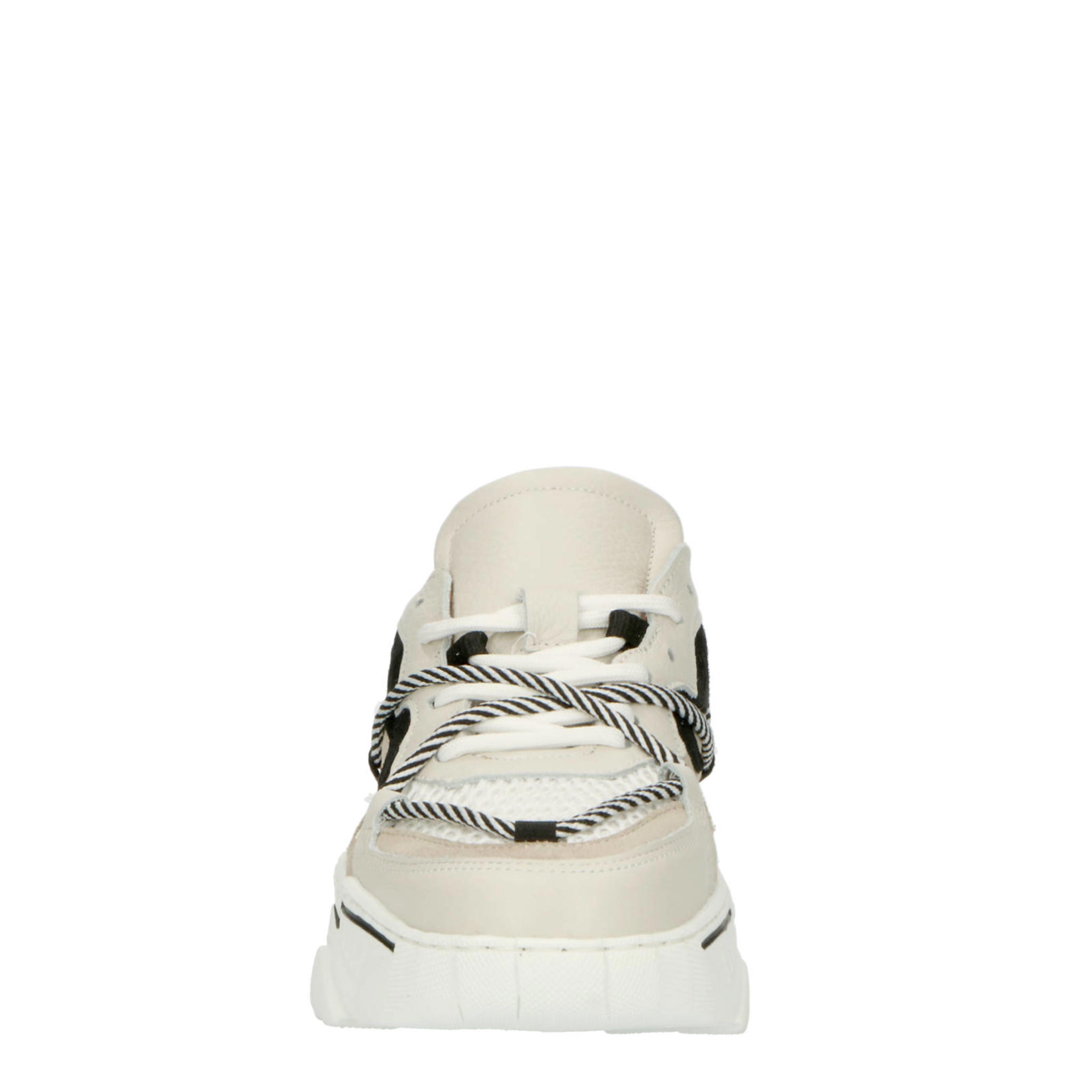 DWRS Jupiter chunky leren sneakers wit/zwart/champagne | wehkamp