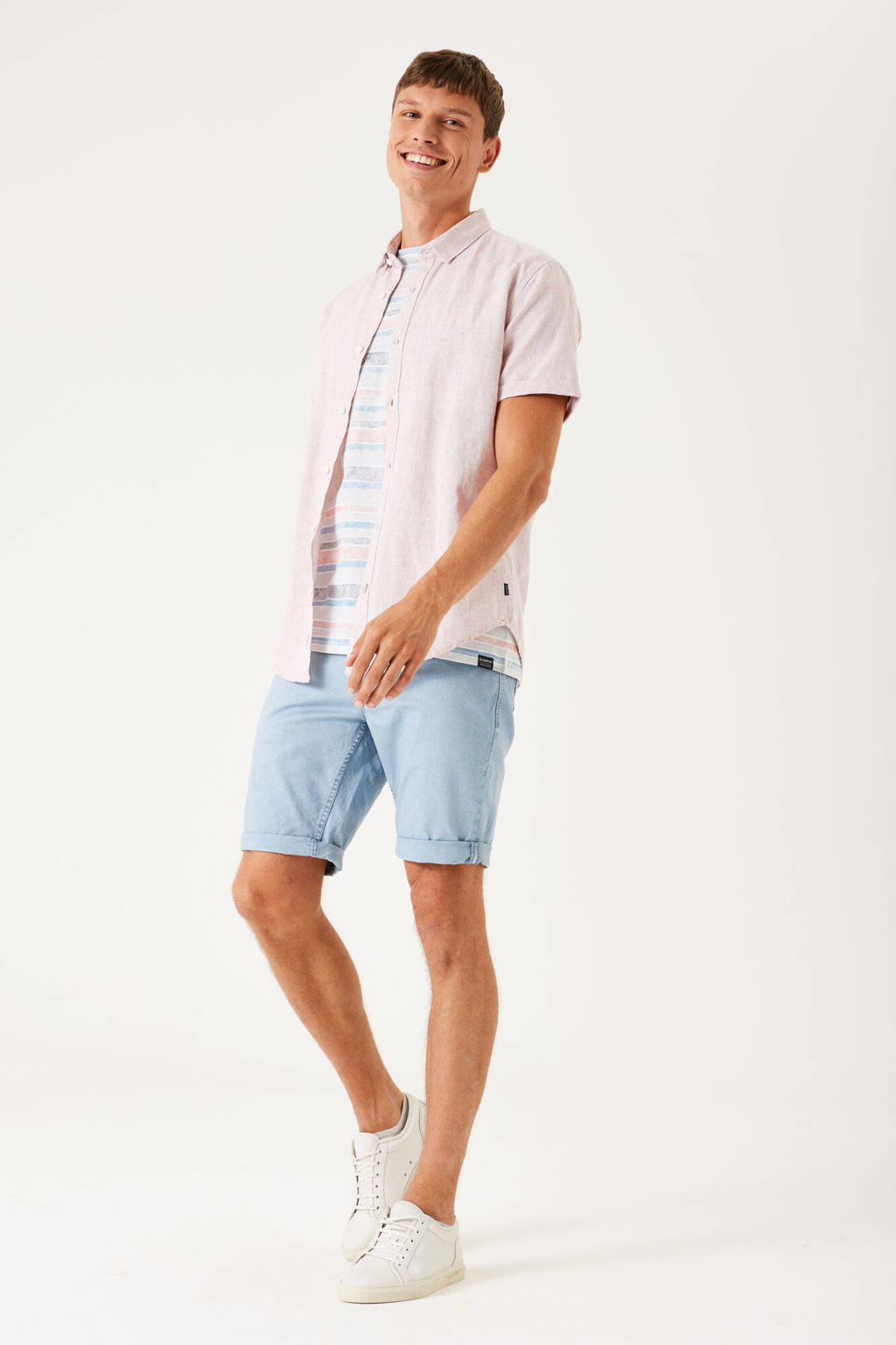 Garcia slim fit overhemd dusty cedar | wehkamp