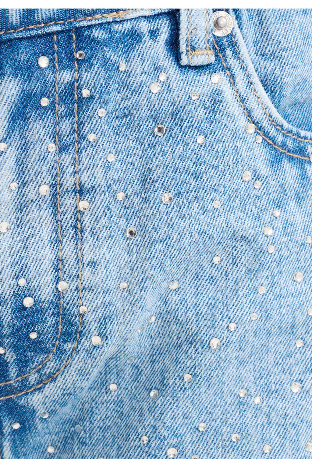 Shoeby strass wide leg jeans medium stonewashed | wehkamp