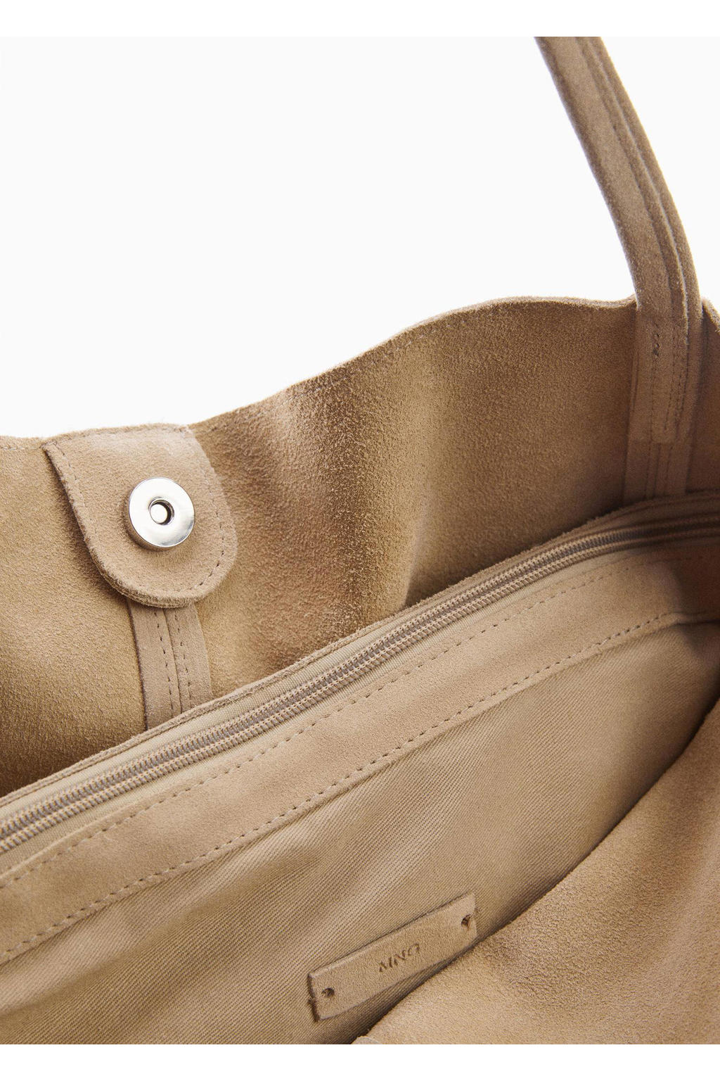Mango suède shopper beige | wehkamp