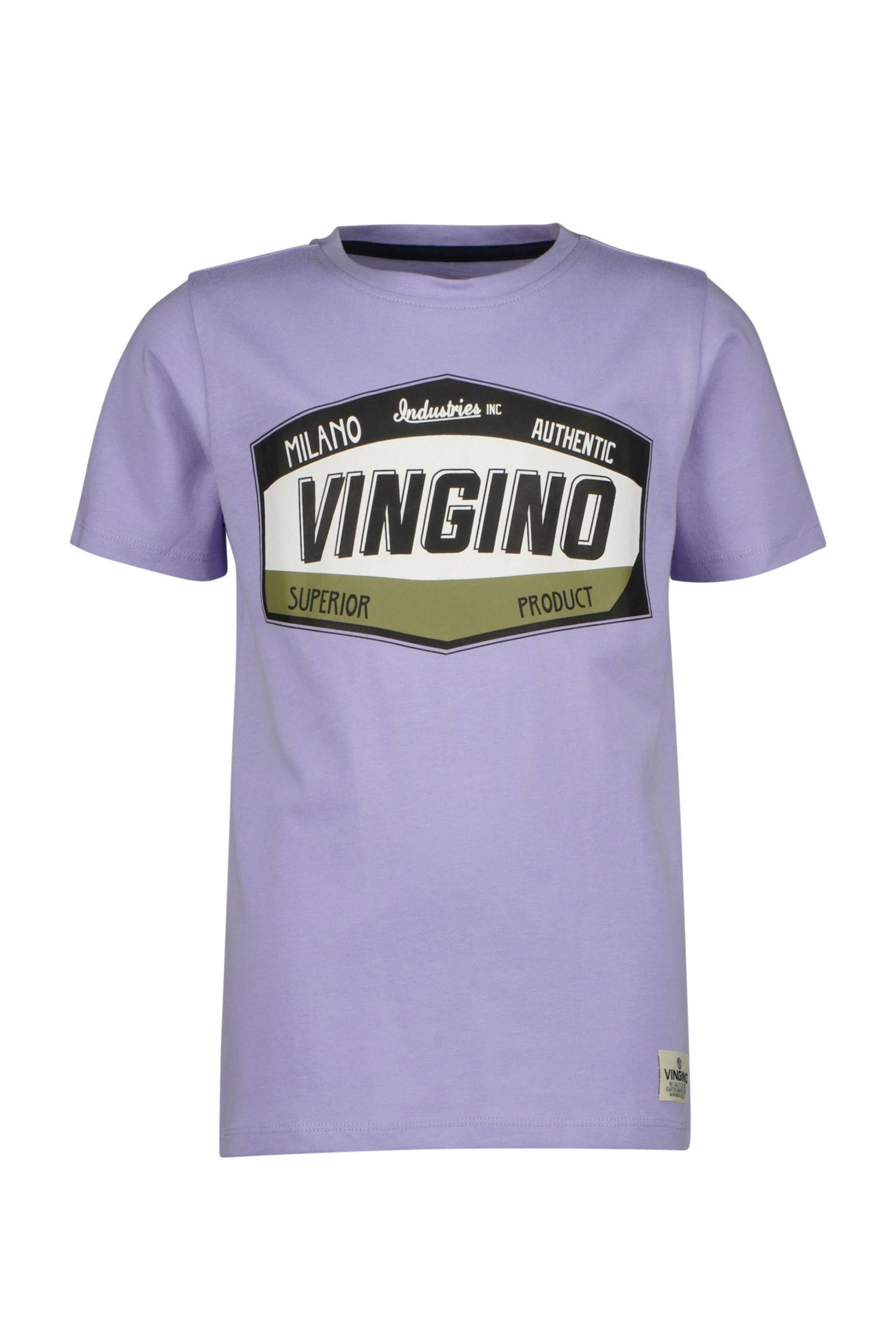 Vingino T-shirt HESDY met logo paars | wehkamp