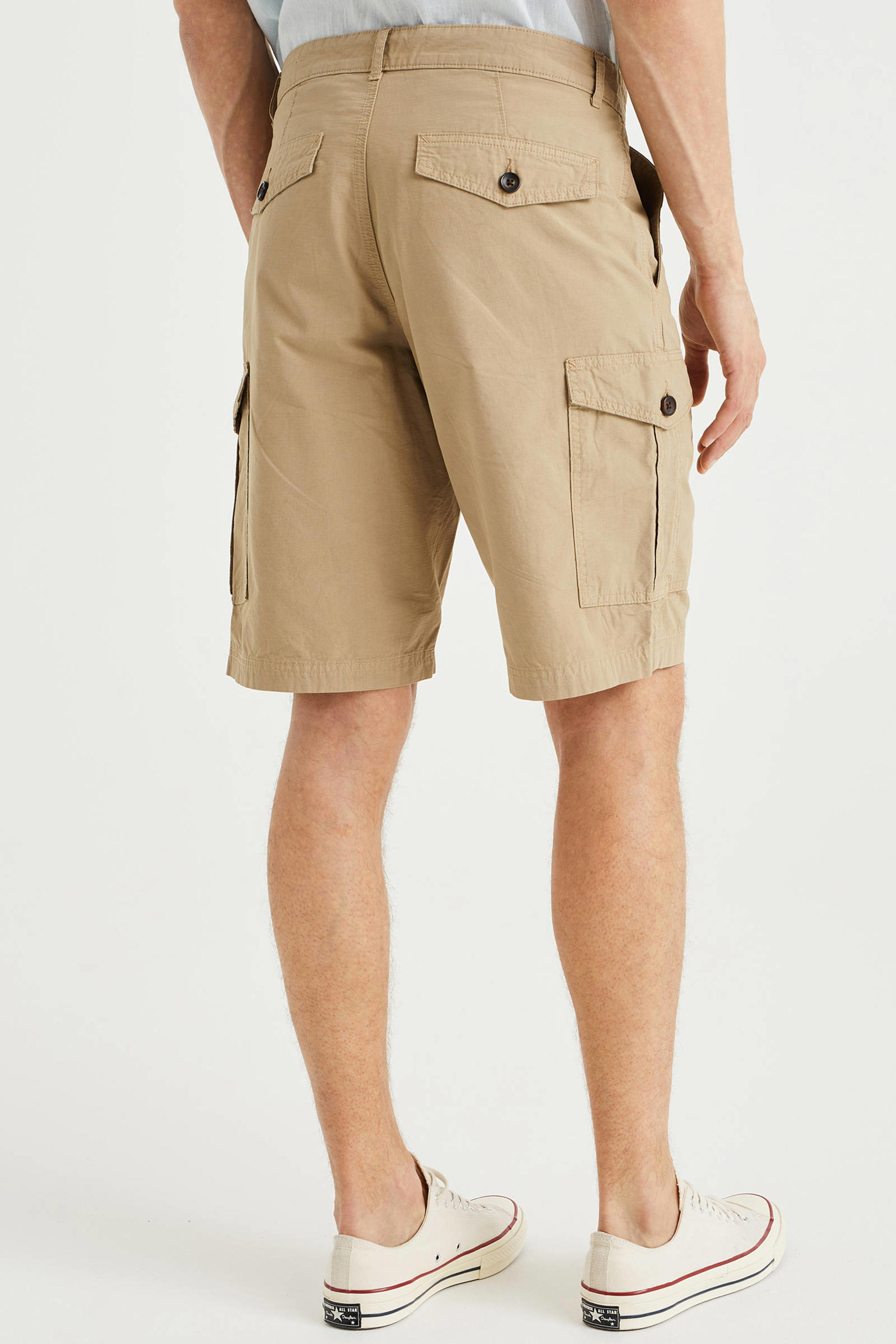 WE Fashion regular fit cargo short faded teak | wehkamp